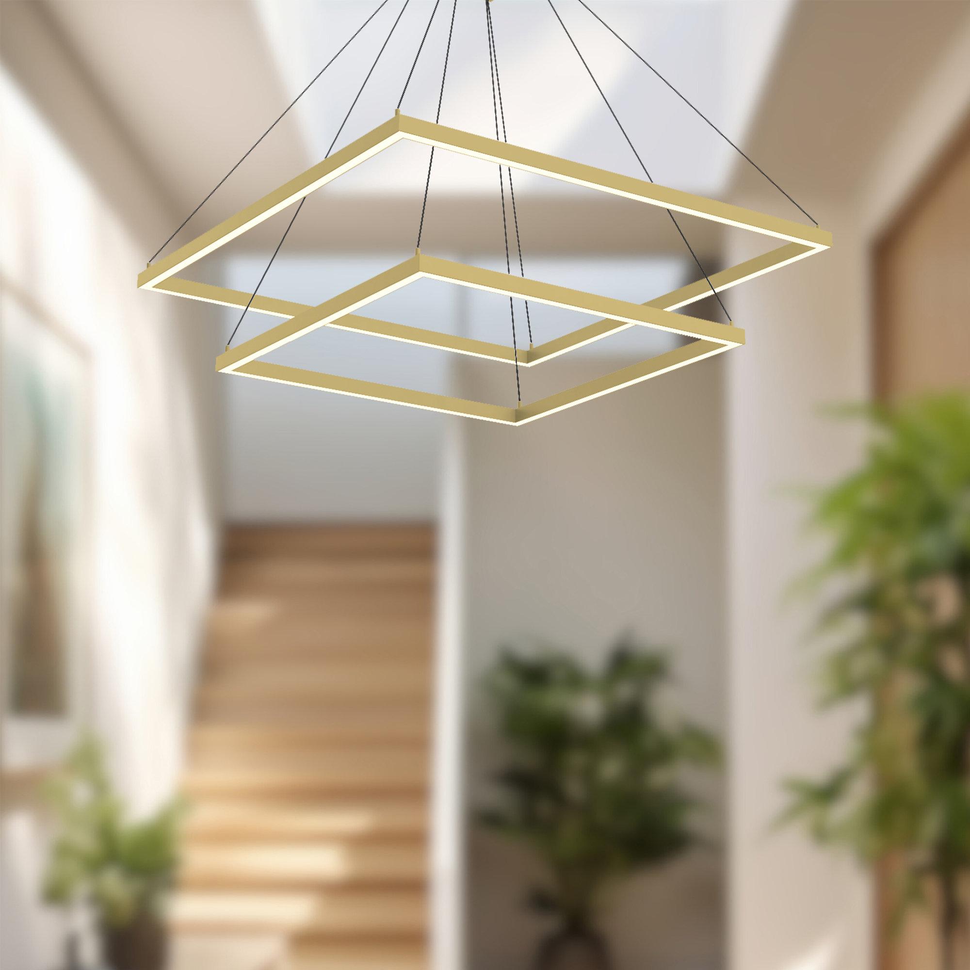 Kuzco Lighting Piazza 2 - Light Aluminum Dimmable LED Rectangle ...