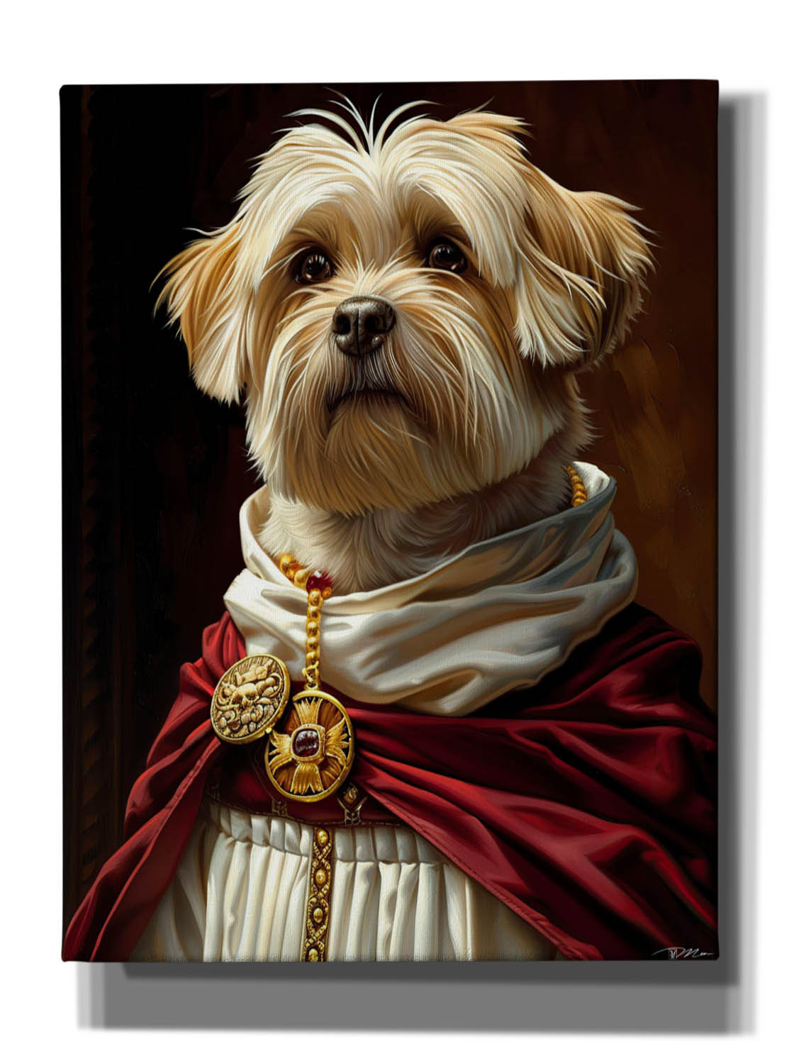 Trinx 'Eclectic Maltese Portrait' by Momart Canvas Wall Art | Wayfair