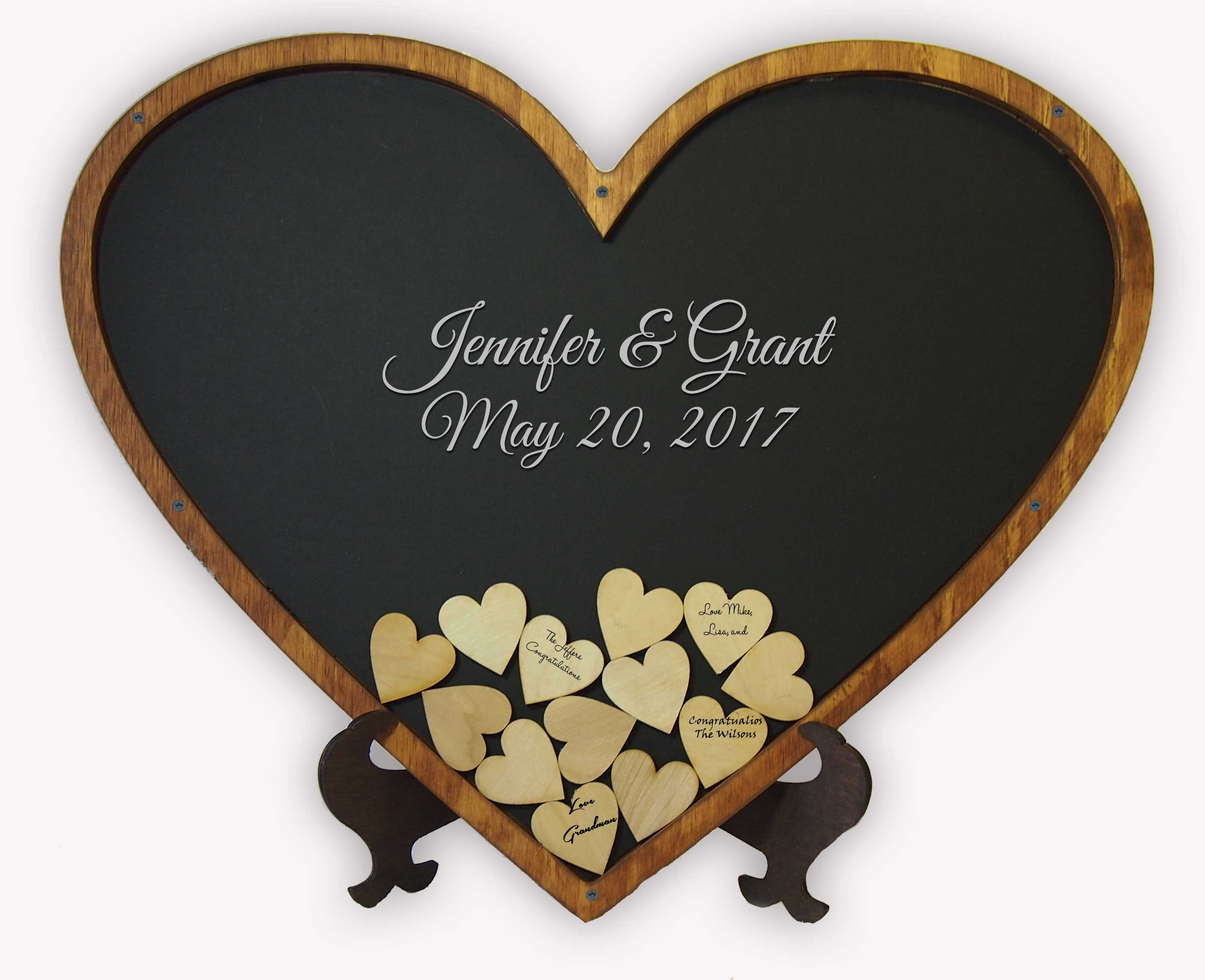 Coosa Designs Heart Shaped Alternative Personalized Guest Book | Wayfair