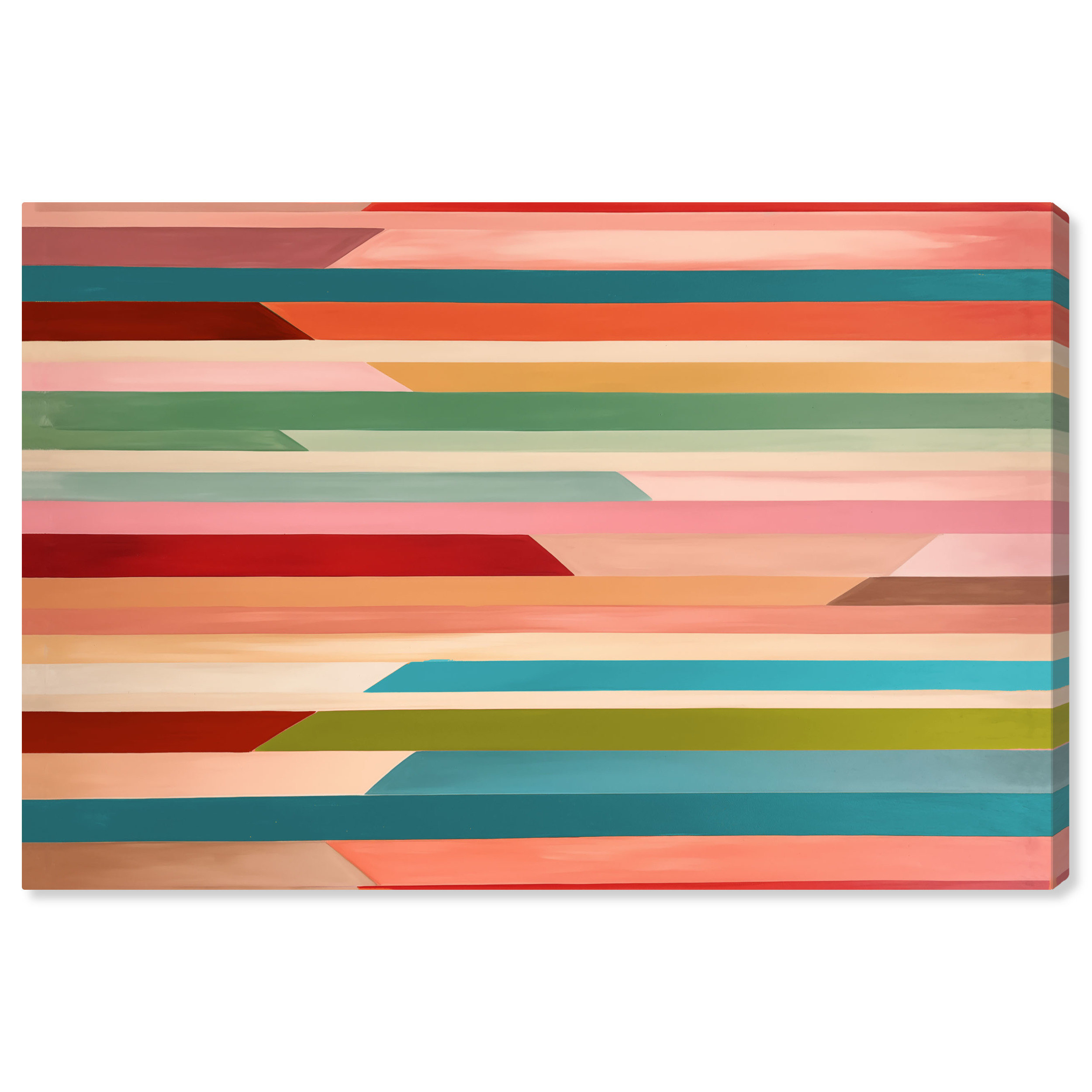 Art Remedy Burning Desert Modern Color Block Geometric Wall Art by Art ...