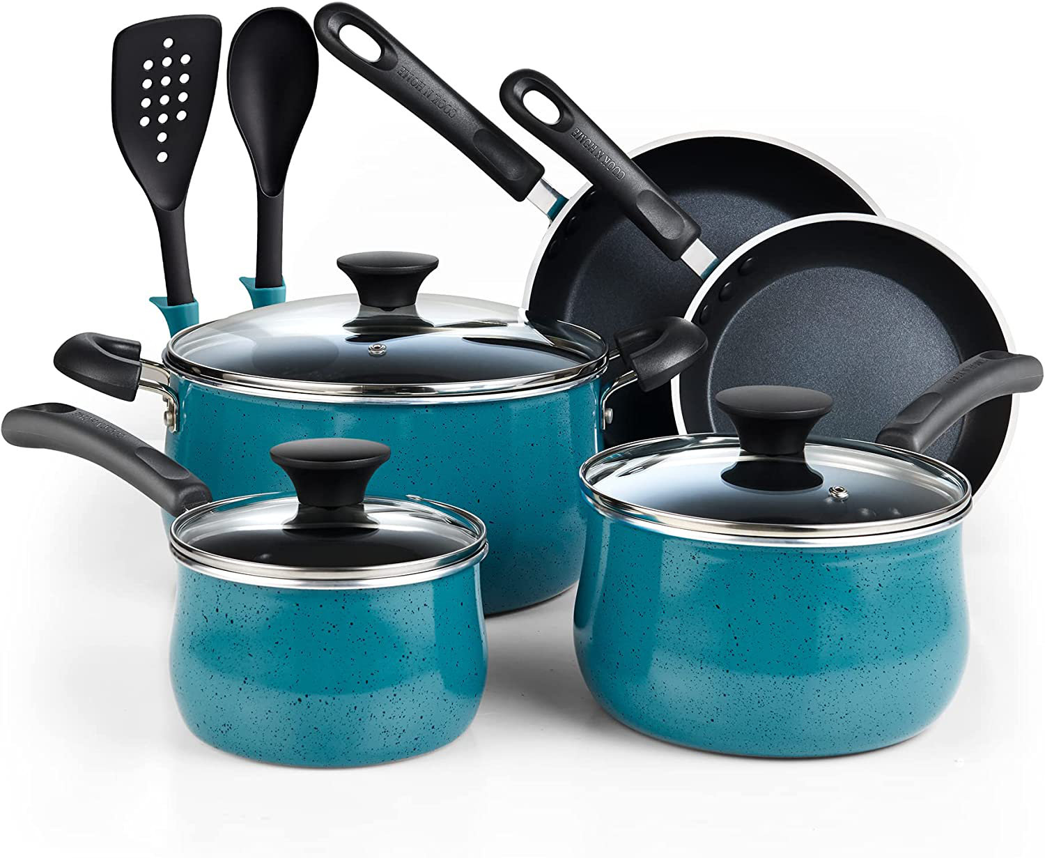 Cook N Home Nonstick Cookware Set Belly Shape 10-Piece | Wayfair