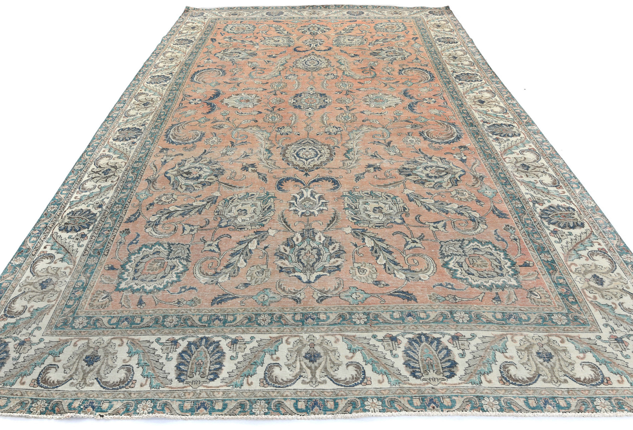 Isabelline Muted Colors Traditional 10X12 Handmade Oriental Area Rug ...