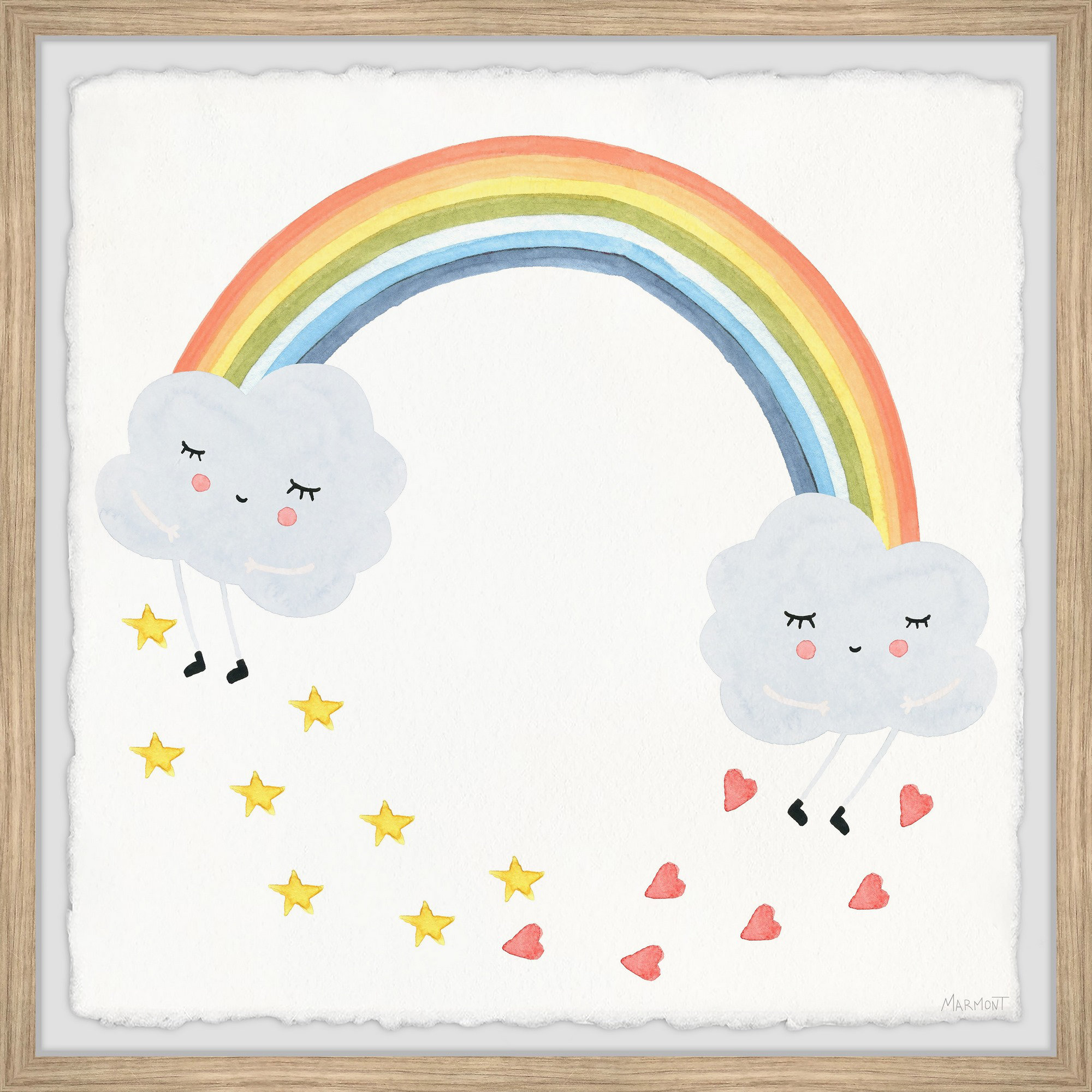 Isabelle & Max™ Gaffney Stars and Hearts Framed Art | Wayfair