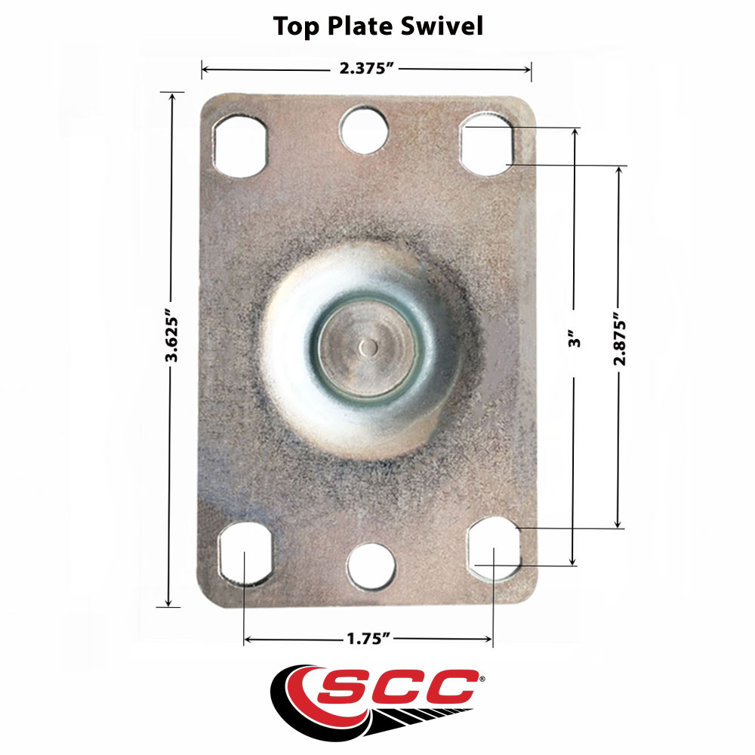 Service Caster 6 Inch V-Groove Semi Steel Cast Iron Wheel Swivel Caster ...