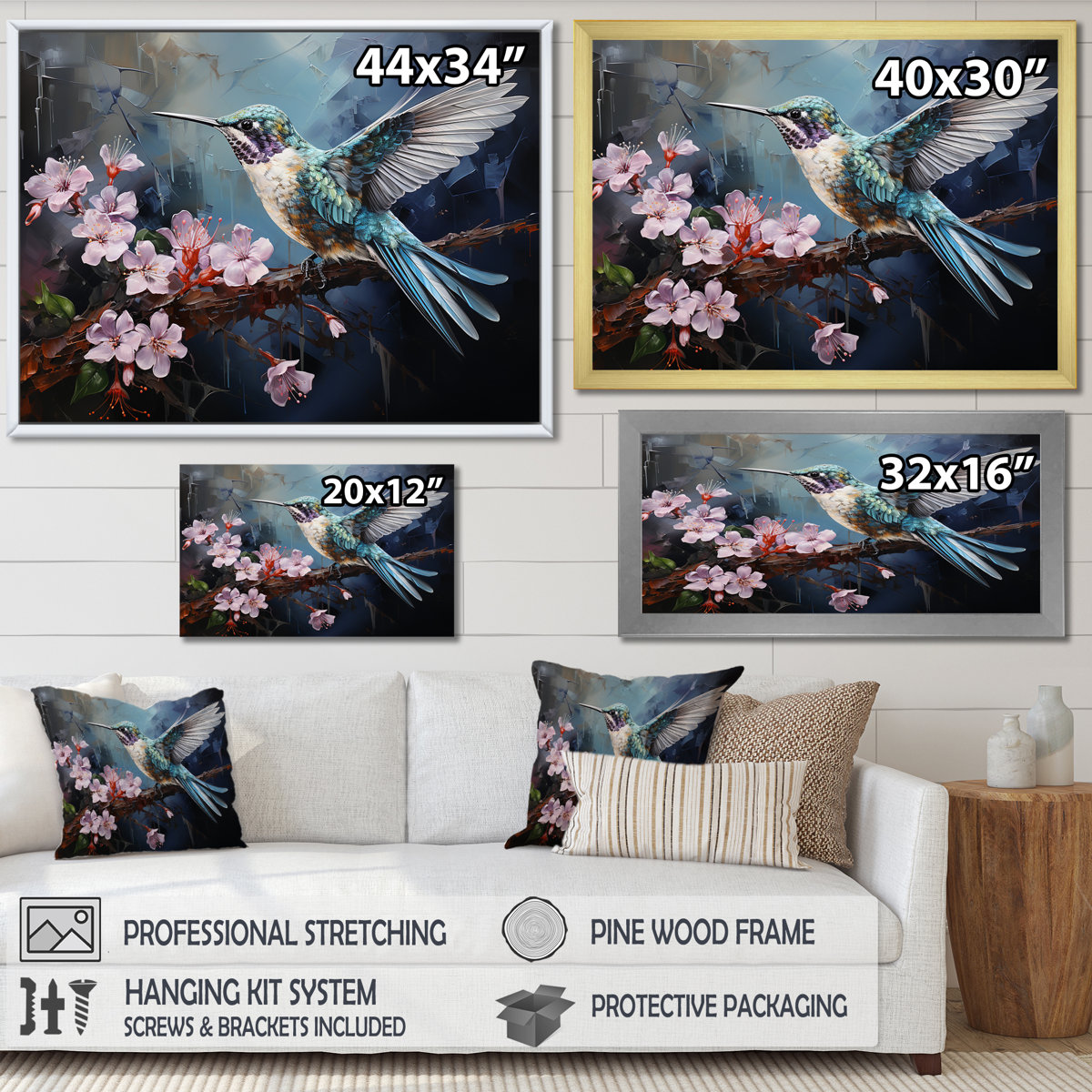 Winston Porter Pink Fluttering Emerald Hummingbird - Hummingbird Animal ...