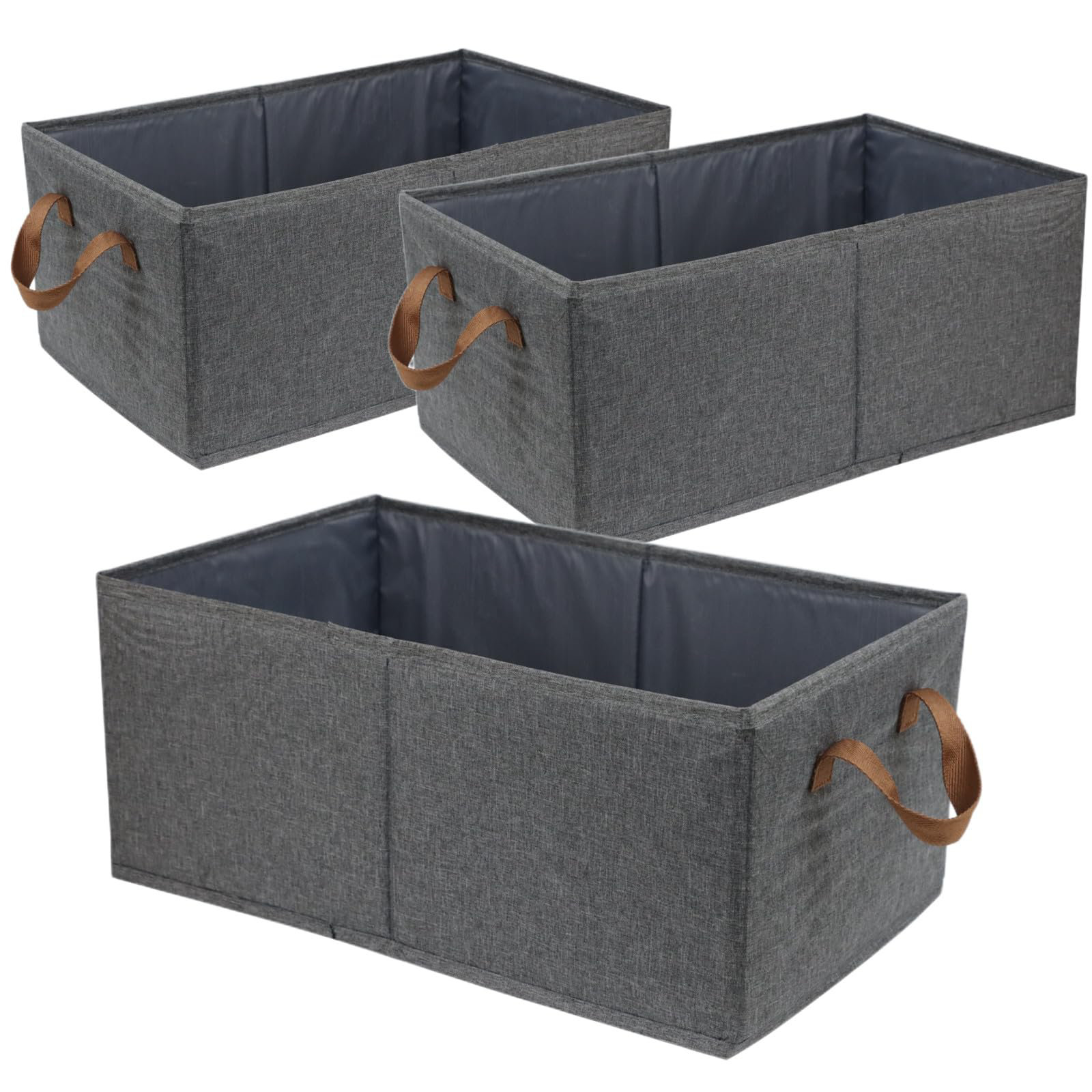 Latitude Run® 3-Pack Large Storage Boxes Closet Organization System ...