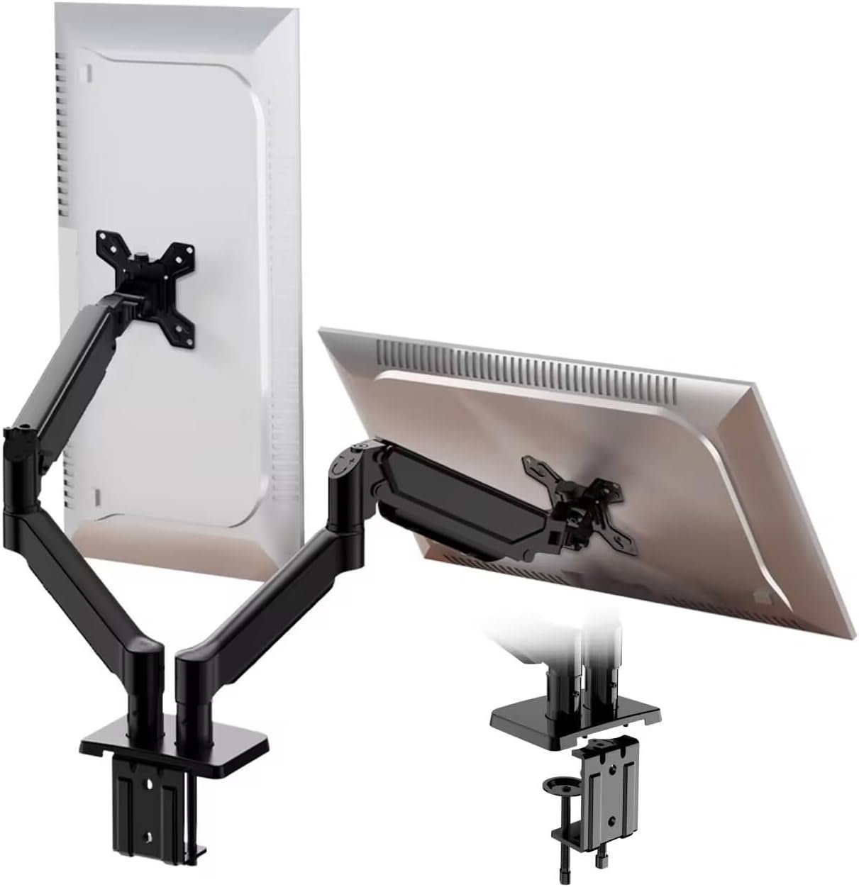 Cotsoco Dual Monitor Stand For Desk-monitor Arms For 2 Monitors With C ...