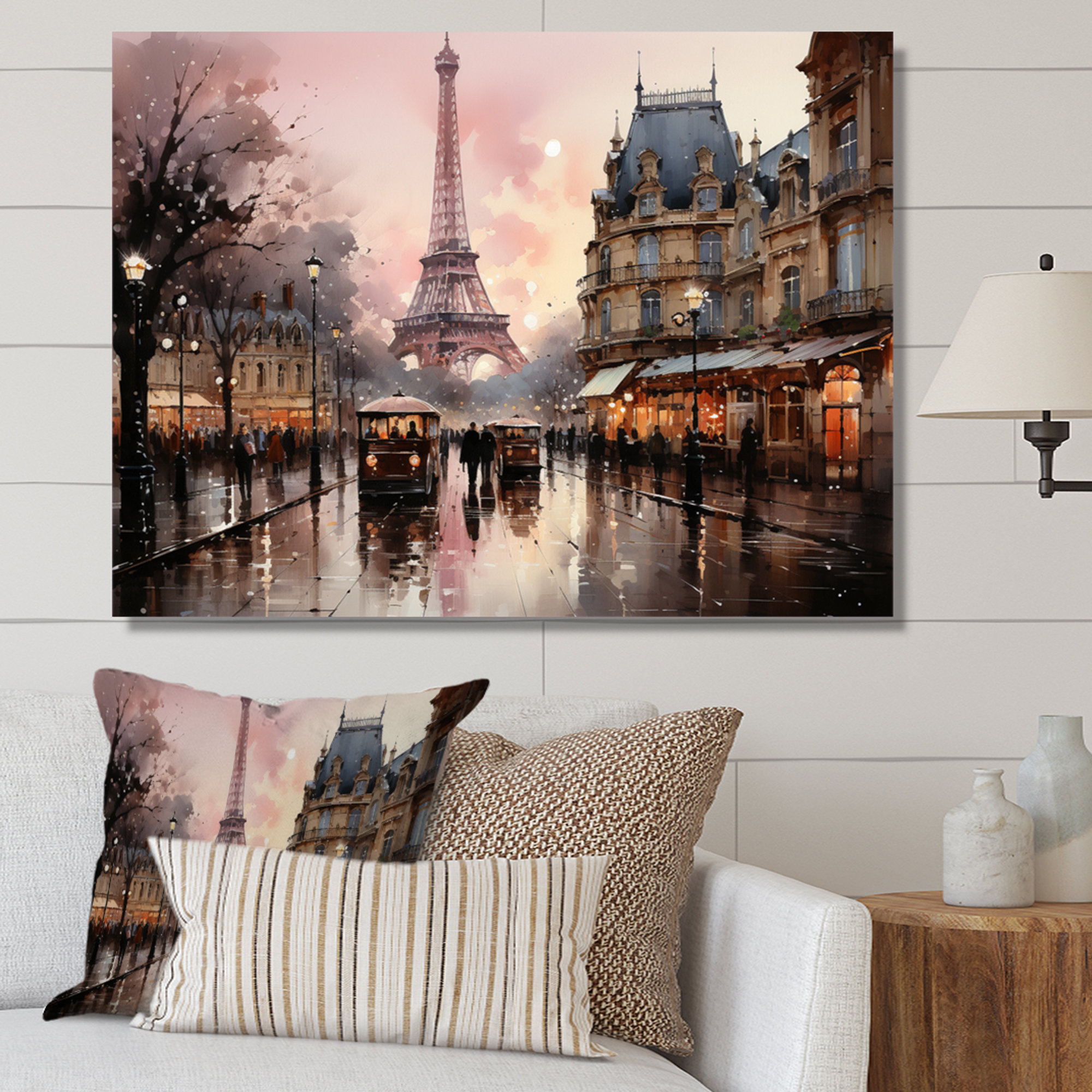 Wildon Home® Pink Twilight Rendezvous In Paris I - Paris Wall Art for ...