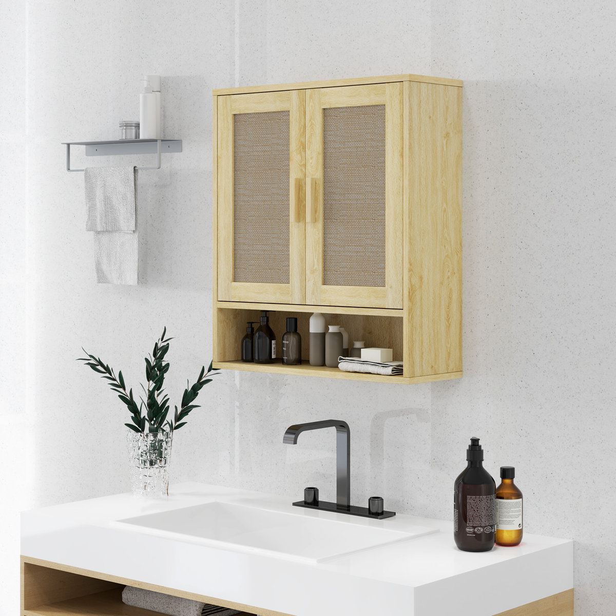 Bay Isle Home™ Braylynn Bathroom Wall Cabinet, Wall Mounted Bathroom ...