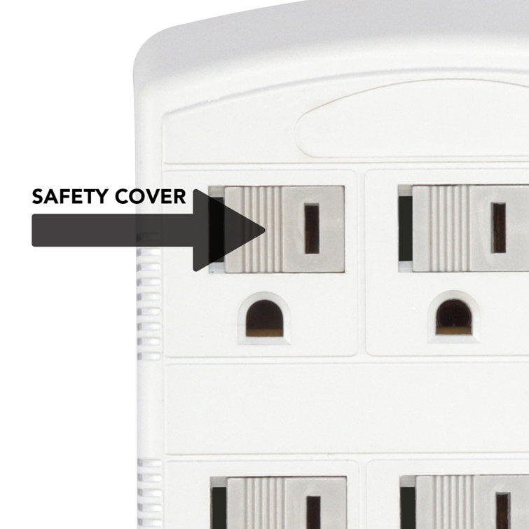 Globe Electric Company 15-Amp Standard Tamper Resistant Quadplex Outlet ...