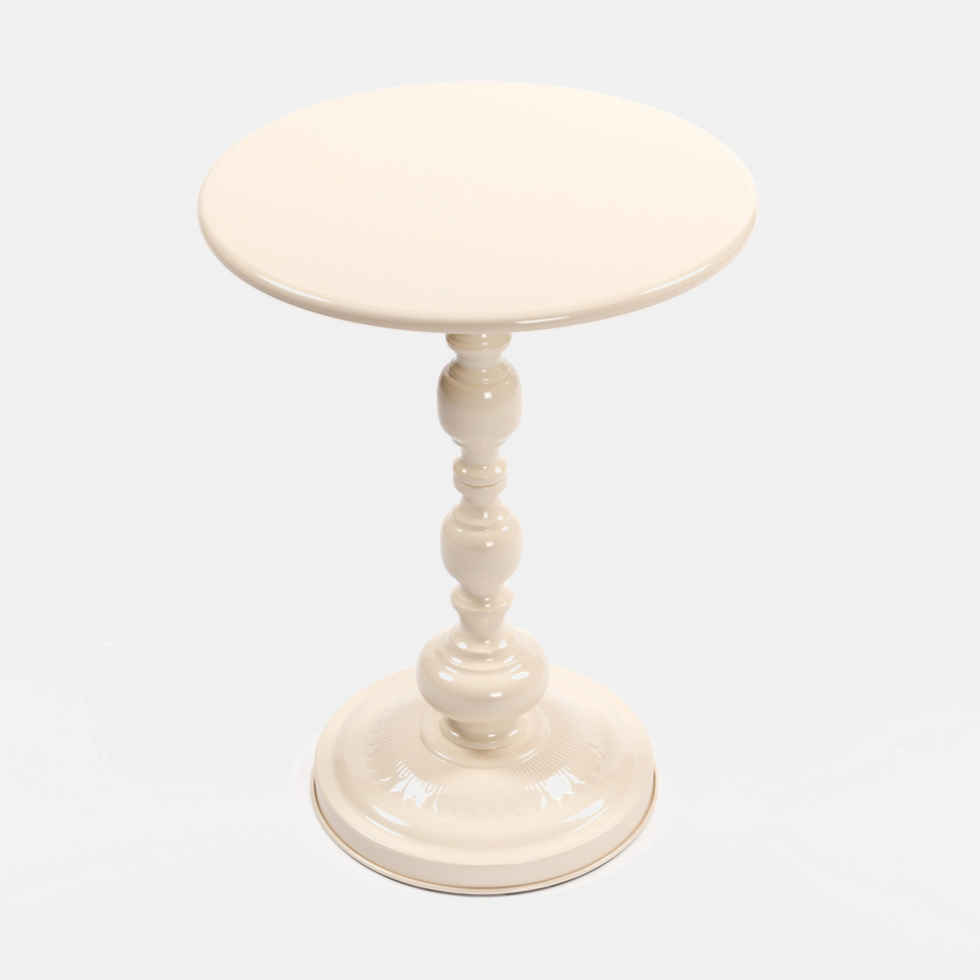 Winston Porter Vintage Metal Coffee Table End Table, Round Side Table ...