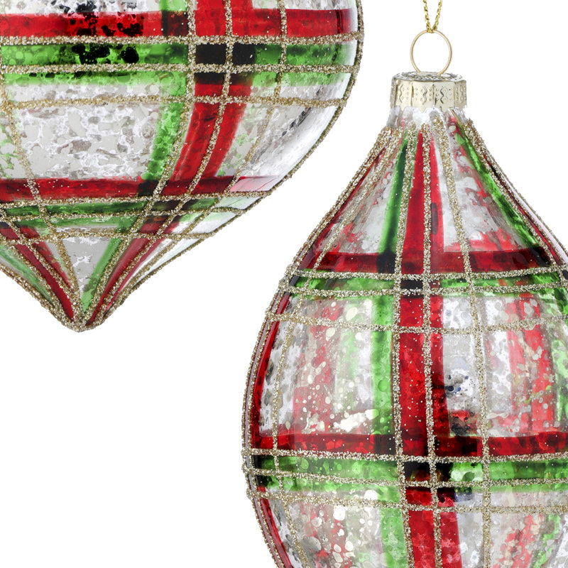 Regency International 6 Piece Plaid Finial Ornament Set & Reviews | Wayfair