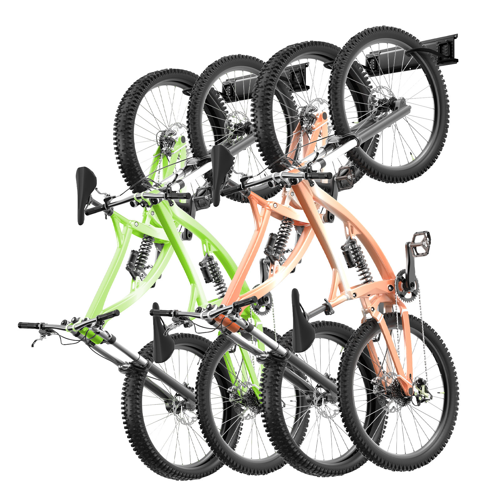 Rebrilliant Prati Steel Wall Mounted Required Adjustable Bike Rack ...