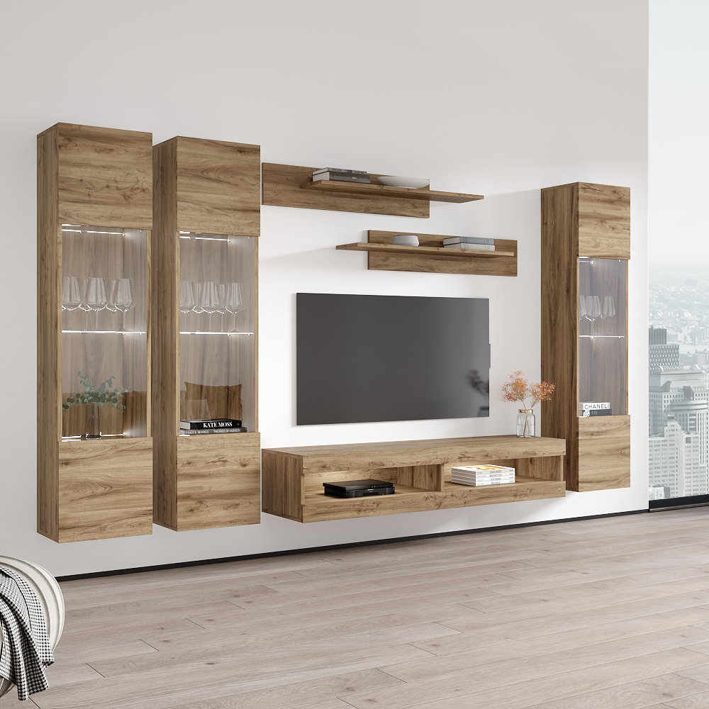 Orren Ellis FLYCD3 Floating Entertainment Center for TVs up to 70 ...