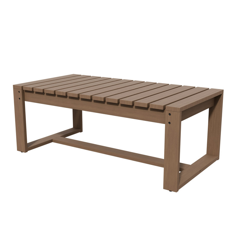 Dovecove Rectangle Solid Wood Cedar Coffee Table with Slat Top for ...
