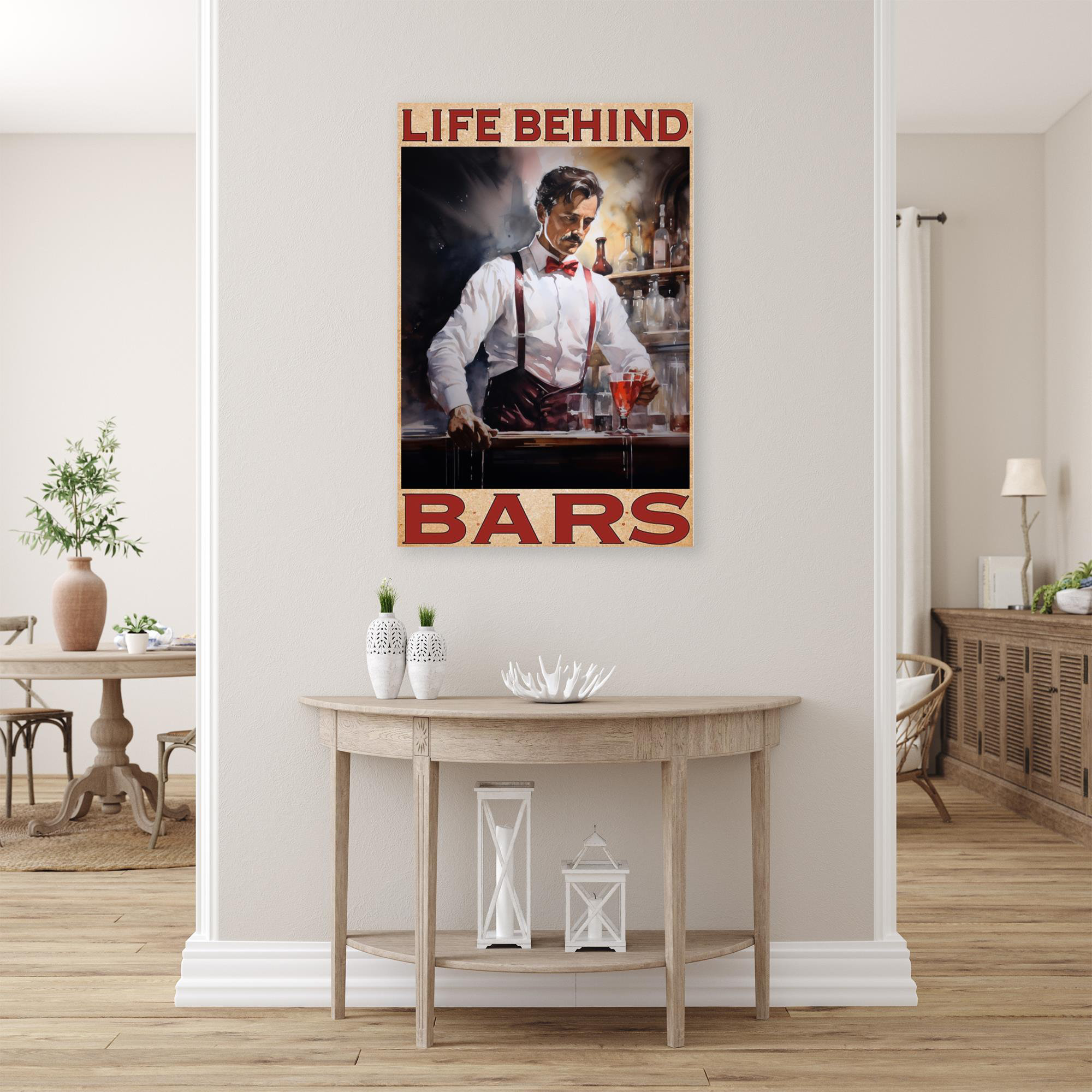 Trinx Bartender Life Behind Bars - 1 Piece Rectangle Gra Bartender Life ...