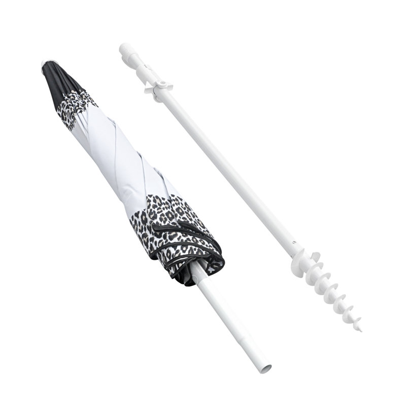 Bay Isle Home™ Demers Luxe Leopard Beach Umbrella | Wayfair