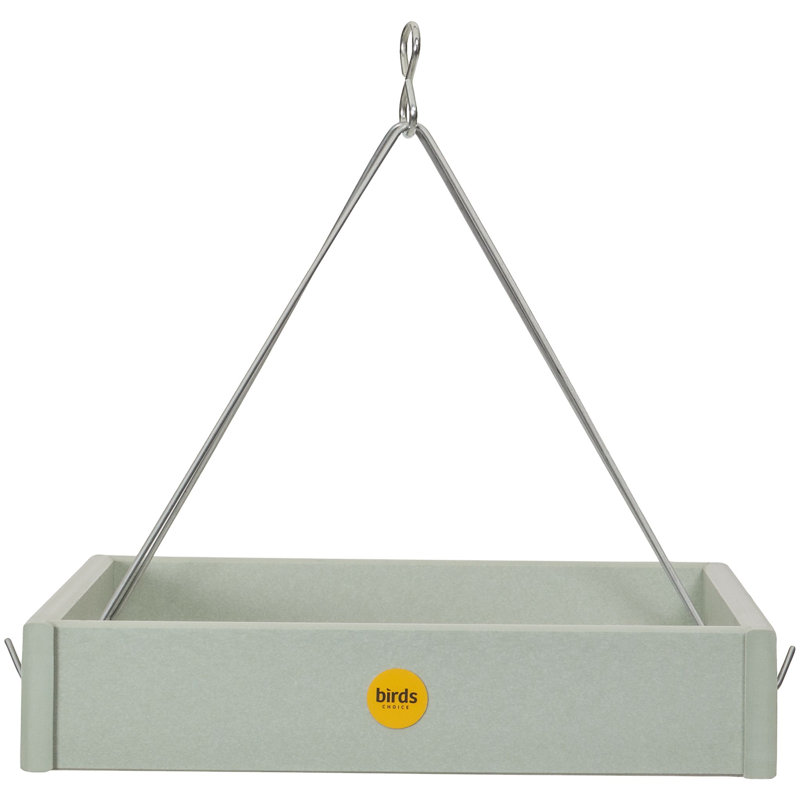Birds Choice Hanging Platform Bird Feeder in Green Recycled Plastic ...