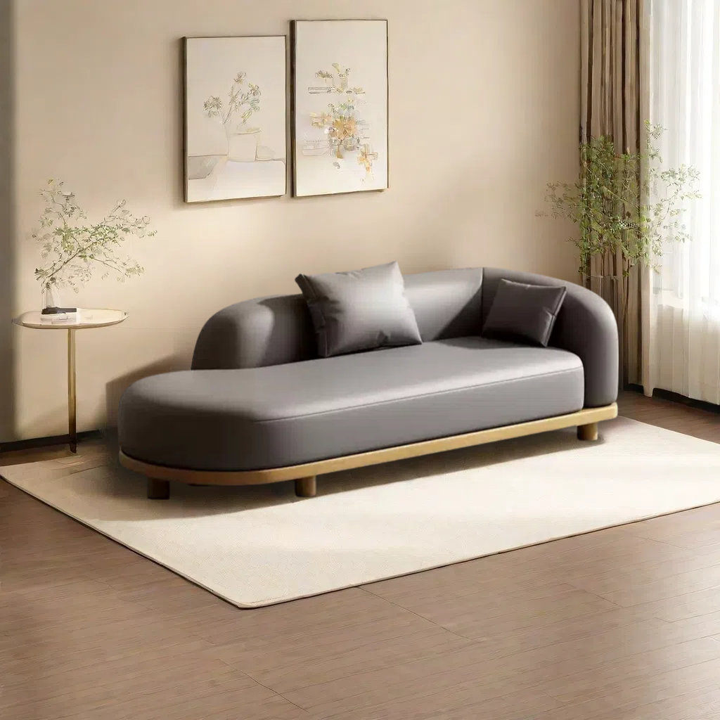 HarmonyFurns Premium Soft Chaise Longue with Leatherette | Wayfair