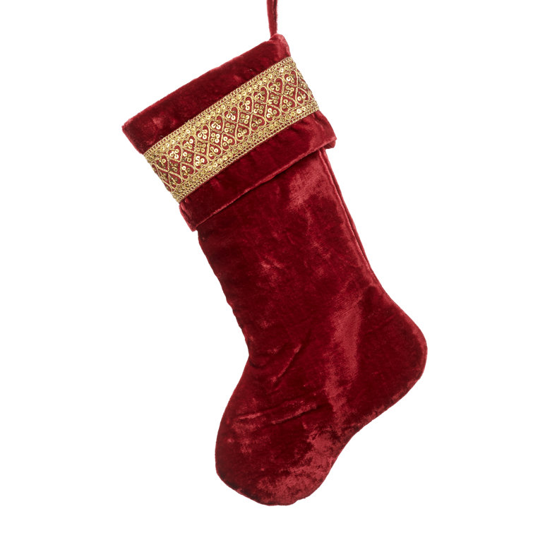Goodwill Swirl Trim Stocking | Wayfair.co.uk