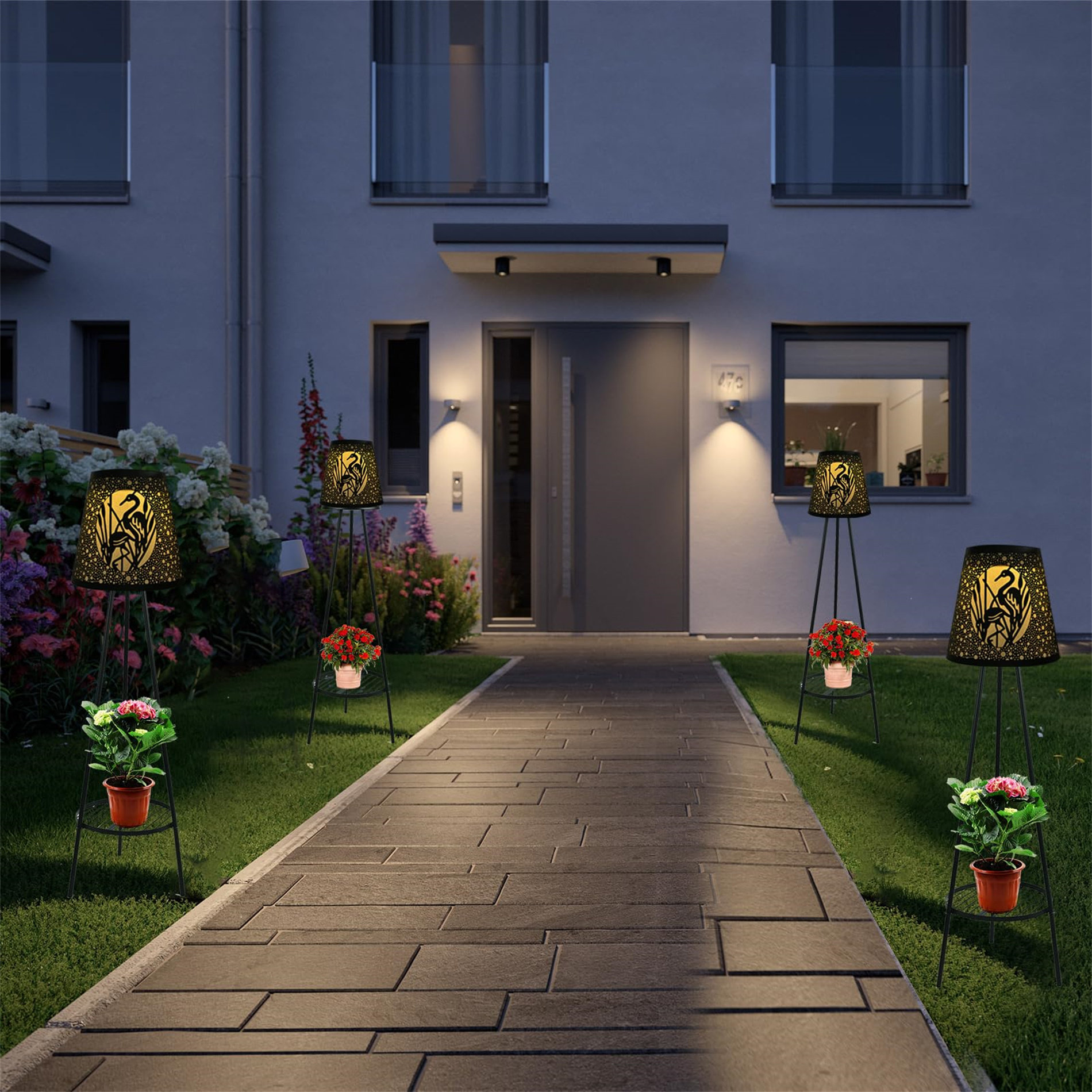 Bungalow Rose Fariz 35.75'' Matte LED Novelty Floor Lamp Set | Wayfair