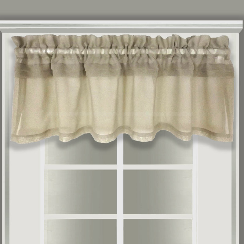One Allium Way® Santos Solid Color Tailored 52'' Window Valance ...