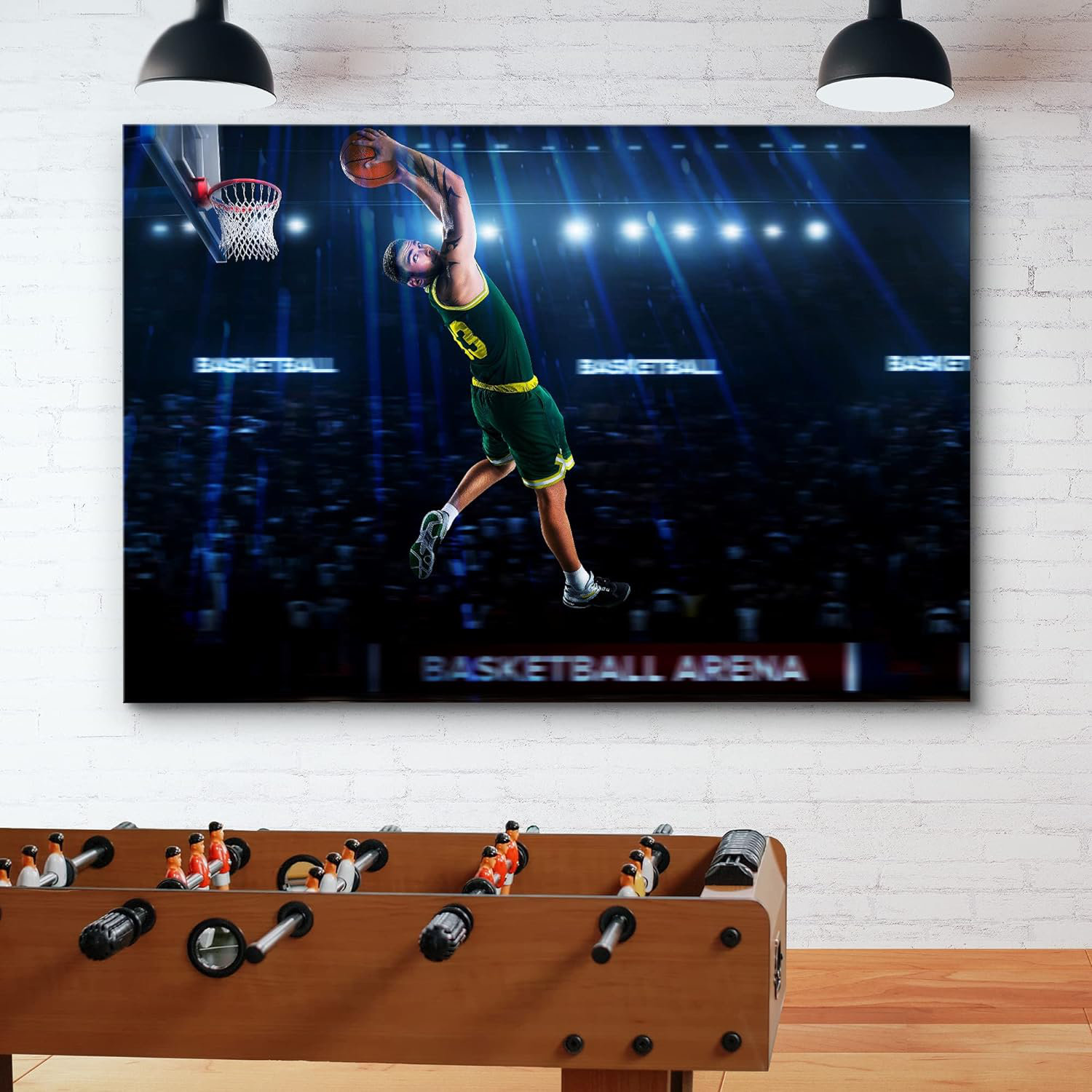IDEA4WALL Slam Dunk Basketball Player Neon Light Arena Athletes Sports ...