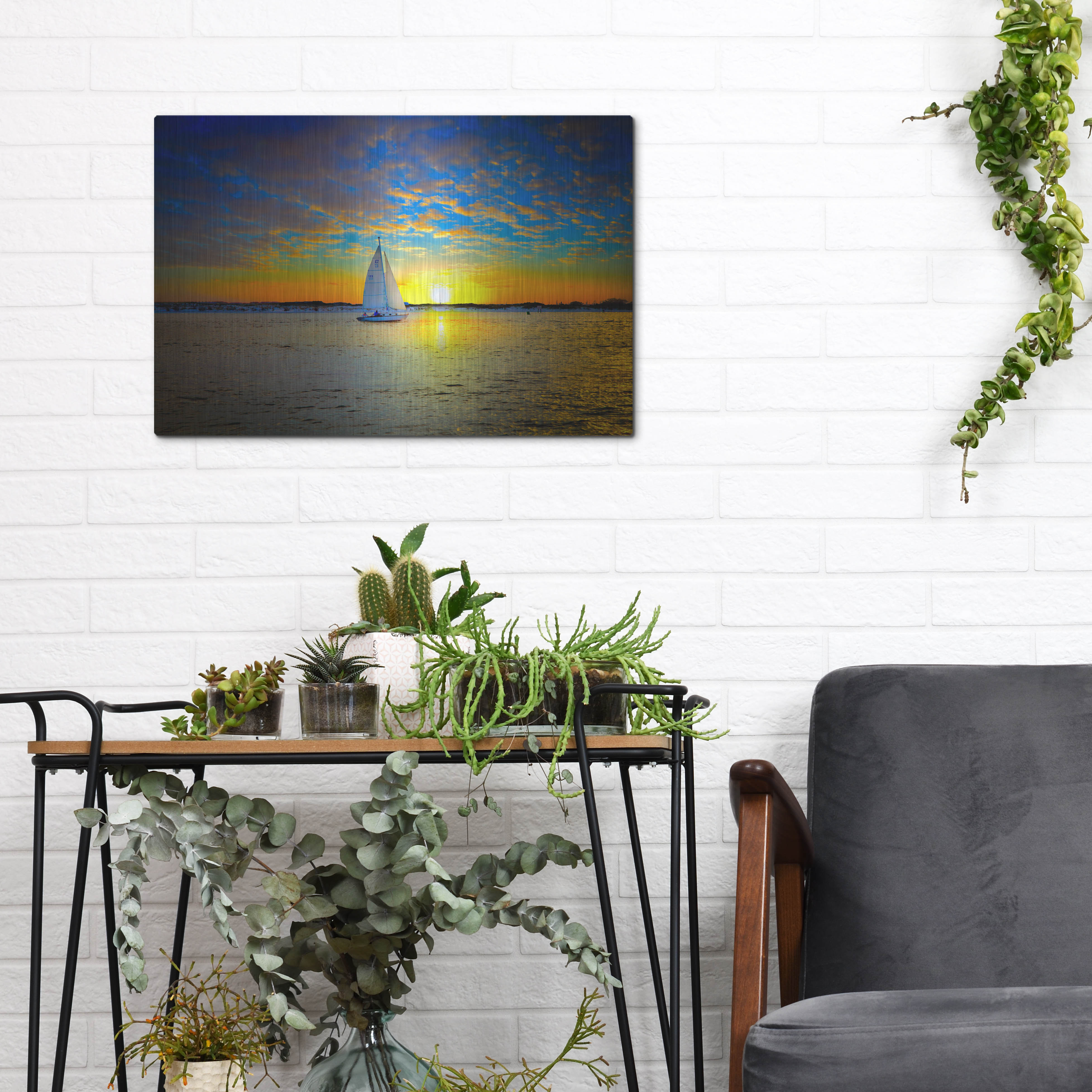 Breakwater Bay 'Destin Sunset Sailing East Pass' by Ezra Tanner, Metal ...