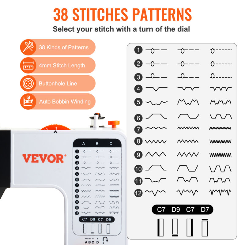 VEVOR Computerized Electronic Sewing Machine | Wayfair