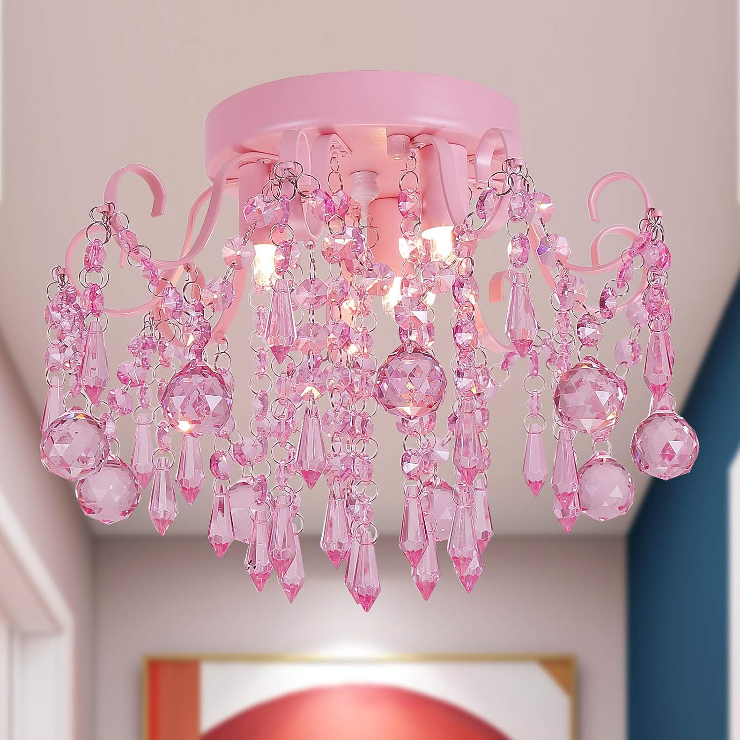 light pink ceiling light