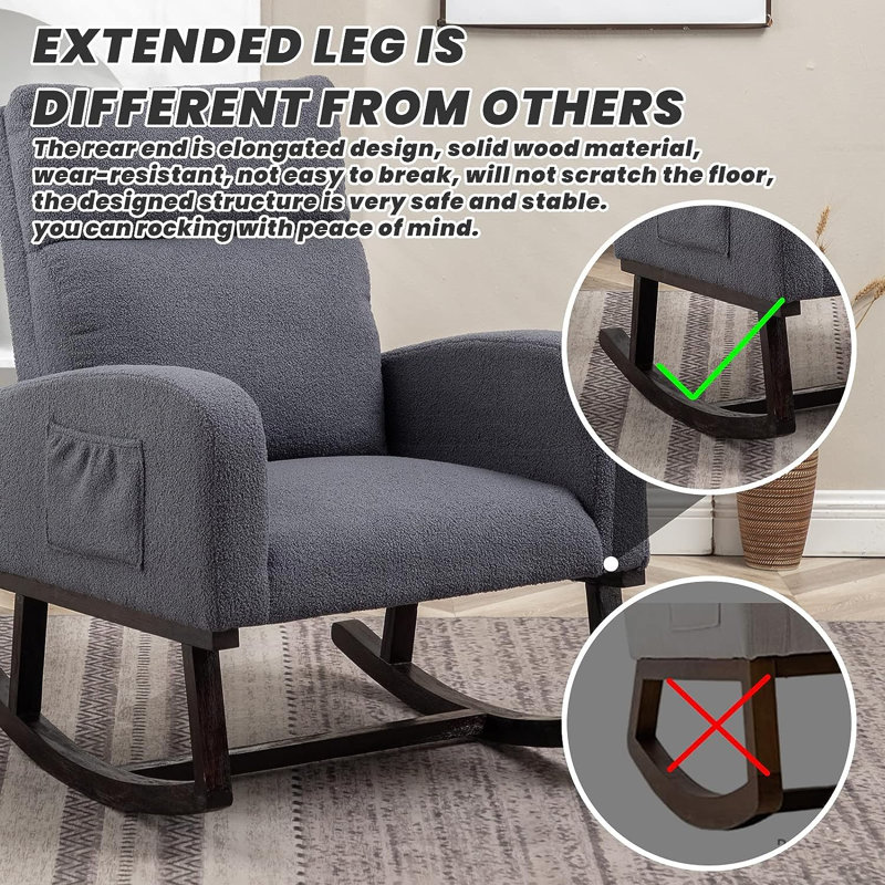 Isabelle & Max™ Upholstered Rocking Chair For Living Room | Wayfair