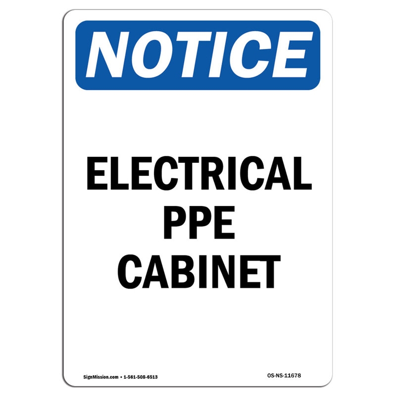 SignMission Electrical Ppe Cabinet Sign | Wayfair