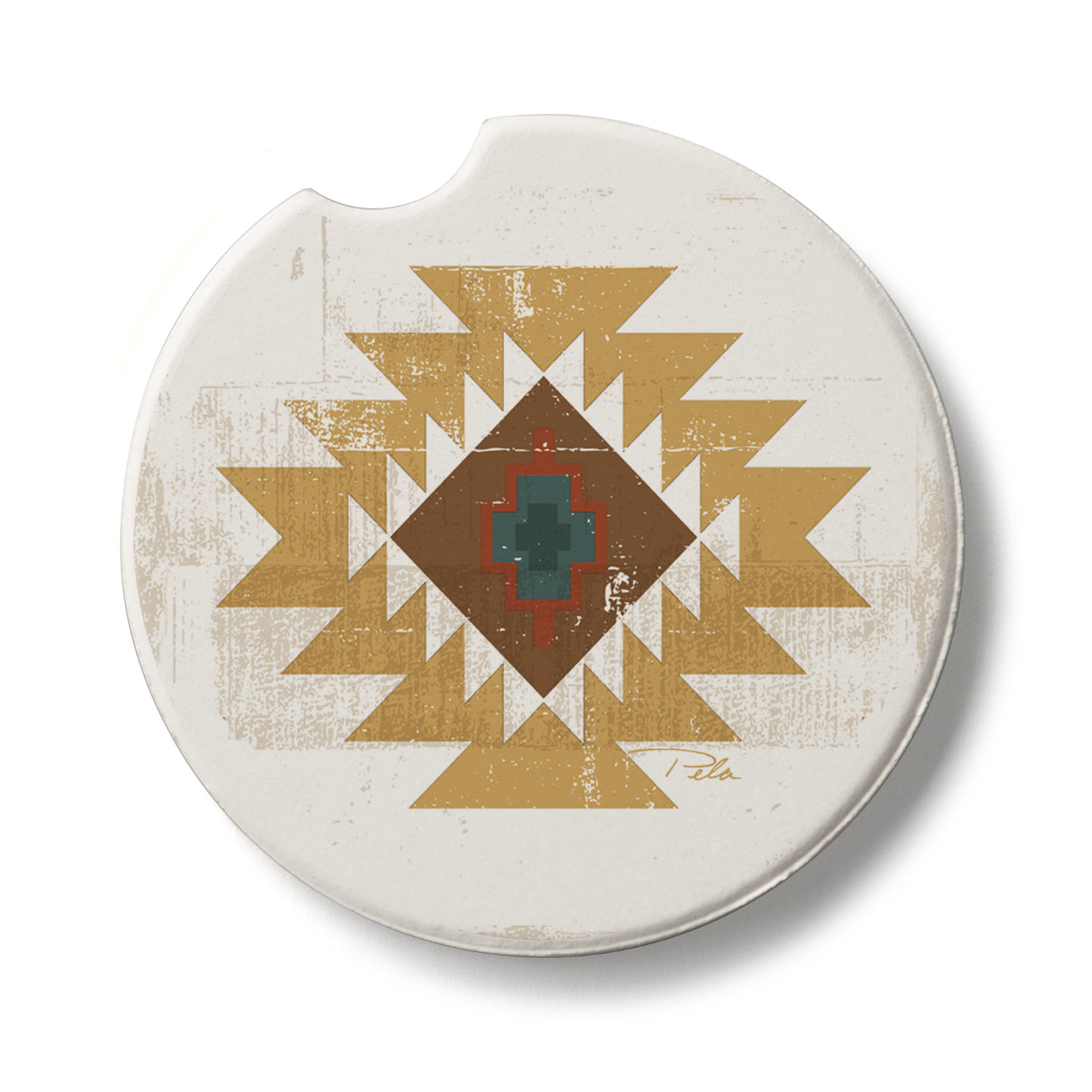 Millwood Pines Spice Single Round Absorbent Stone Car Coaster | Wayfair