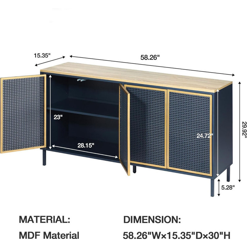 Mercer41 Chassity 58.26 Sideboard | Wayfair