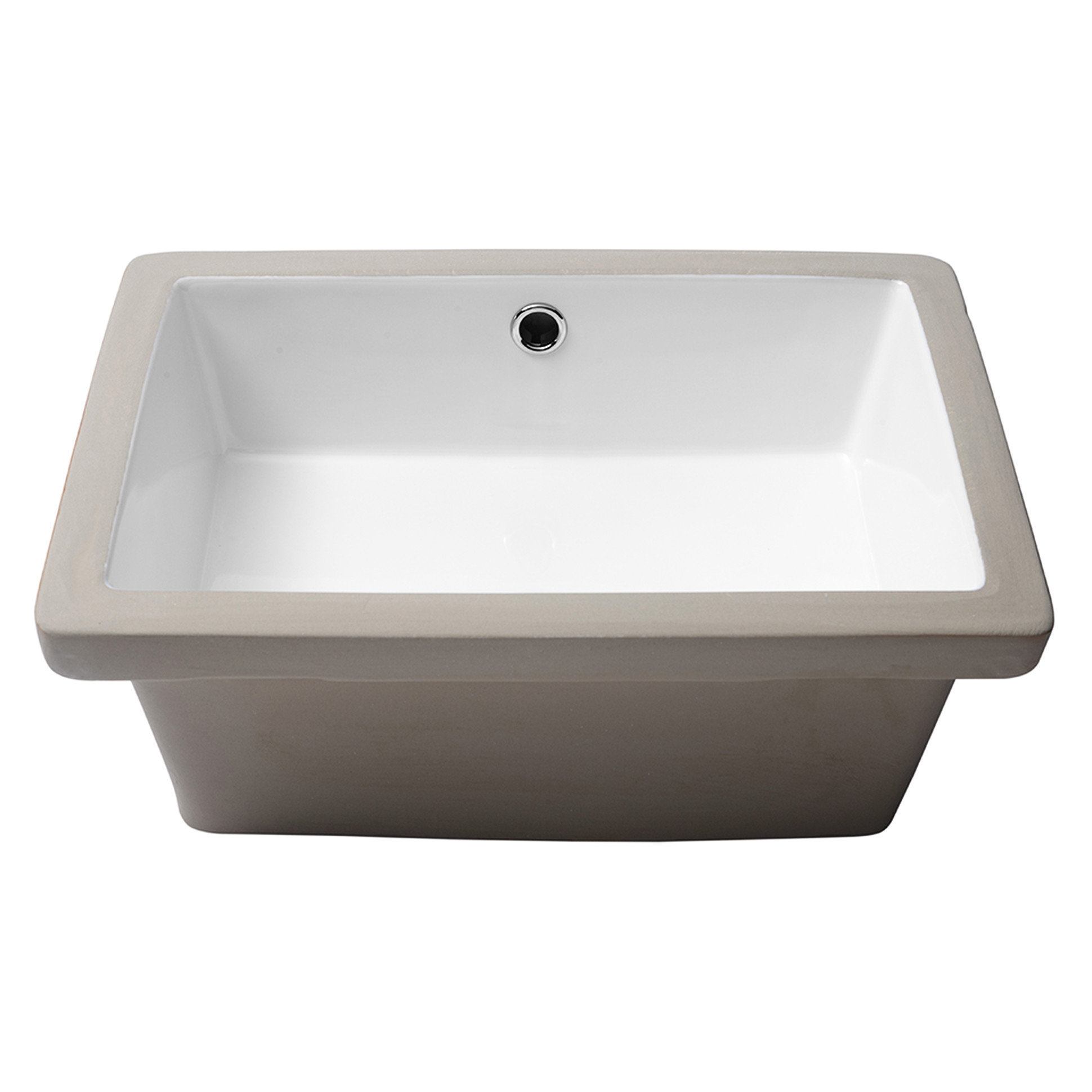 Ebern Designs White Ceramic Bathroom Undermount Sink 18"X12" With ...