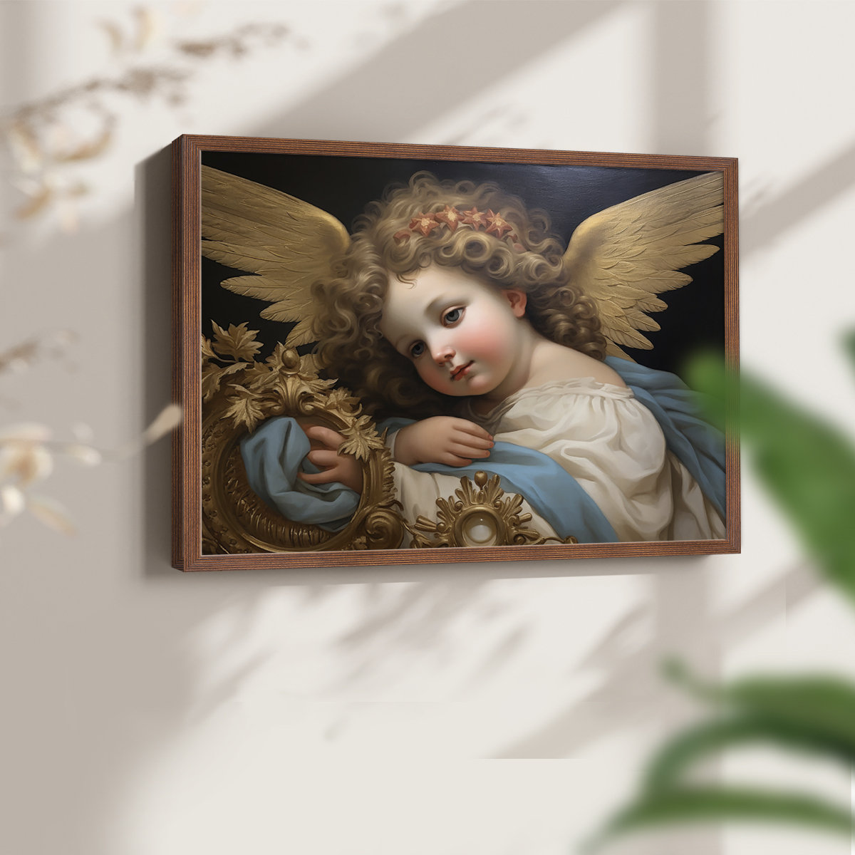 Fleur De Lis Living Angels From Above-LXII -Framed Print - Restickable ...
