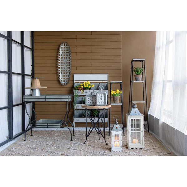 Gracie Oaks Julitta Farmhouse-Style Foldable Reed Ladder Planter | Wayfair