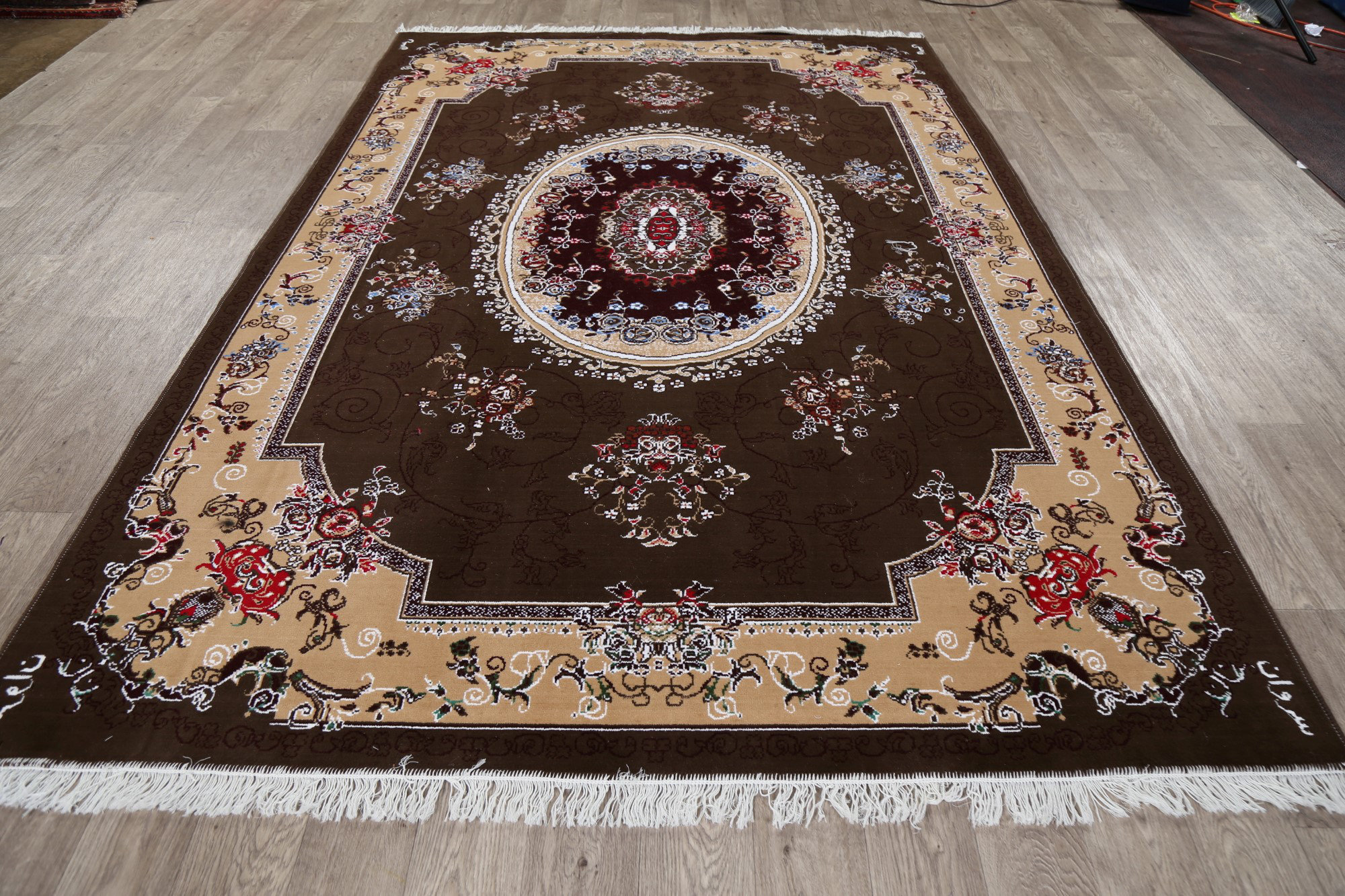 Astoria Grand Lakeshore Performance Brown/Beige Rug | Wayfair