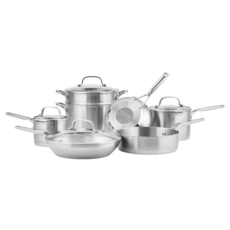 KitchenAid® KitchenAid 3-Ply Base Stainless Steel Cookware Induction ...