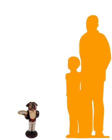 Trinx Small Bulldog Boxer Butler Statue | Wayfair