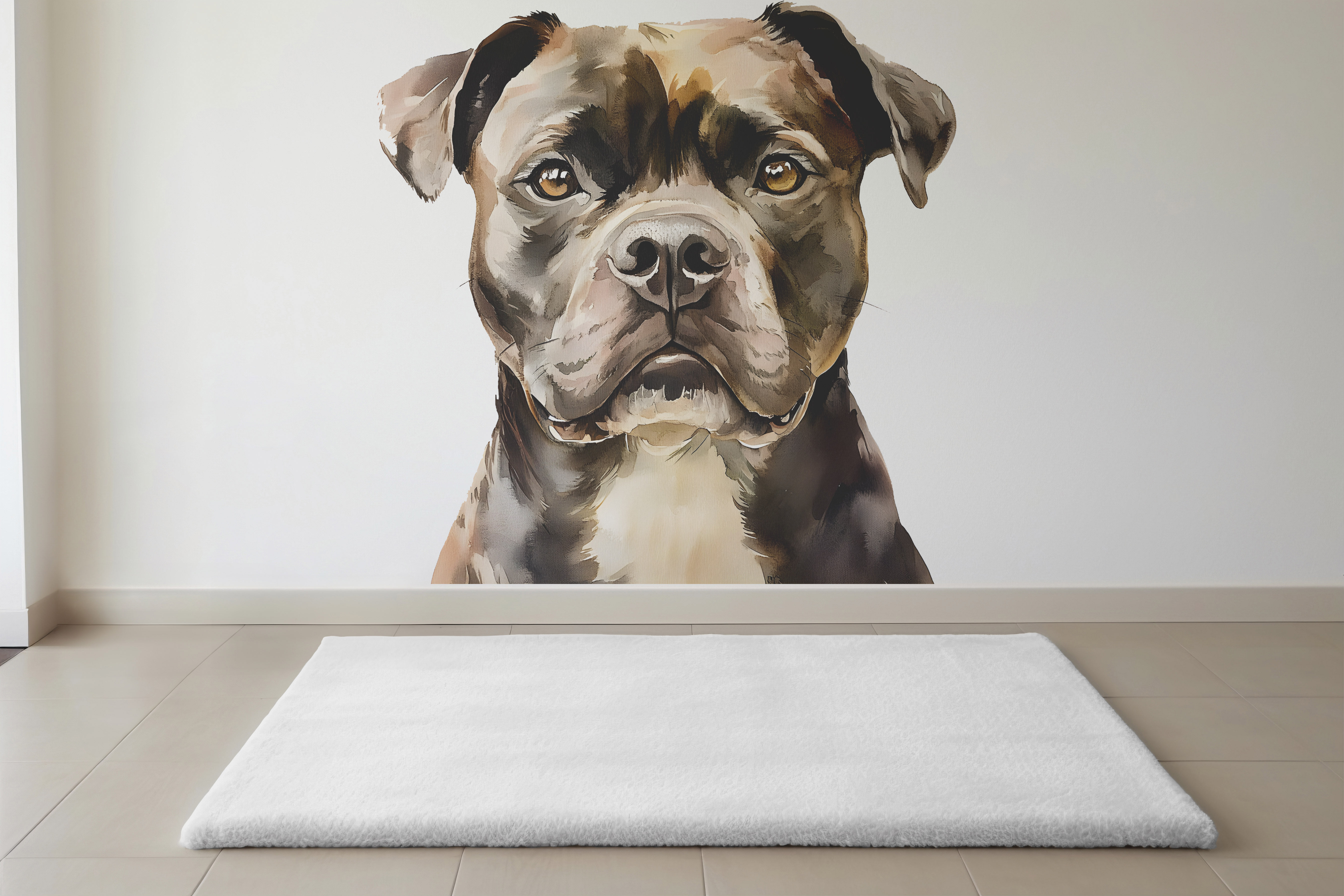 Hokku Designs Boxer Dog Vinyl Wall Sticker – Lifelike Pet Wall Decor ...