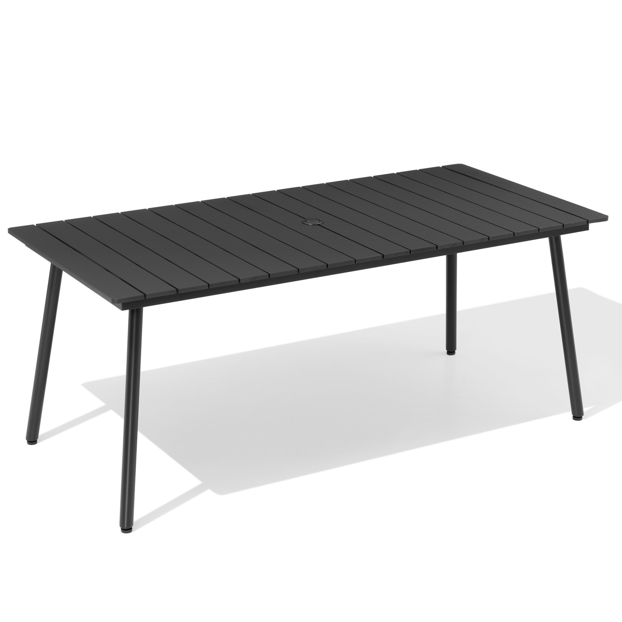 Latitude Run® Patio Dining Table With Umbrella Hole & Reviews | Wayfair
