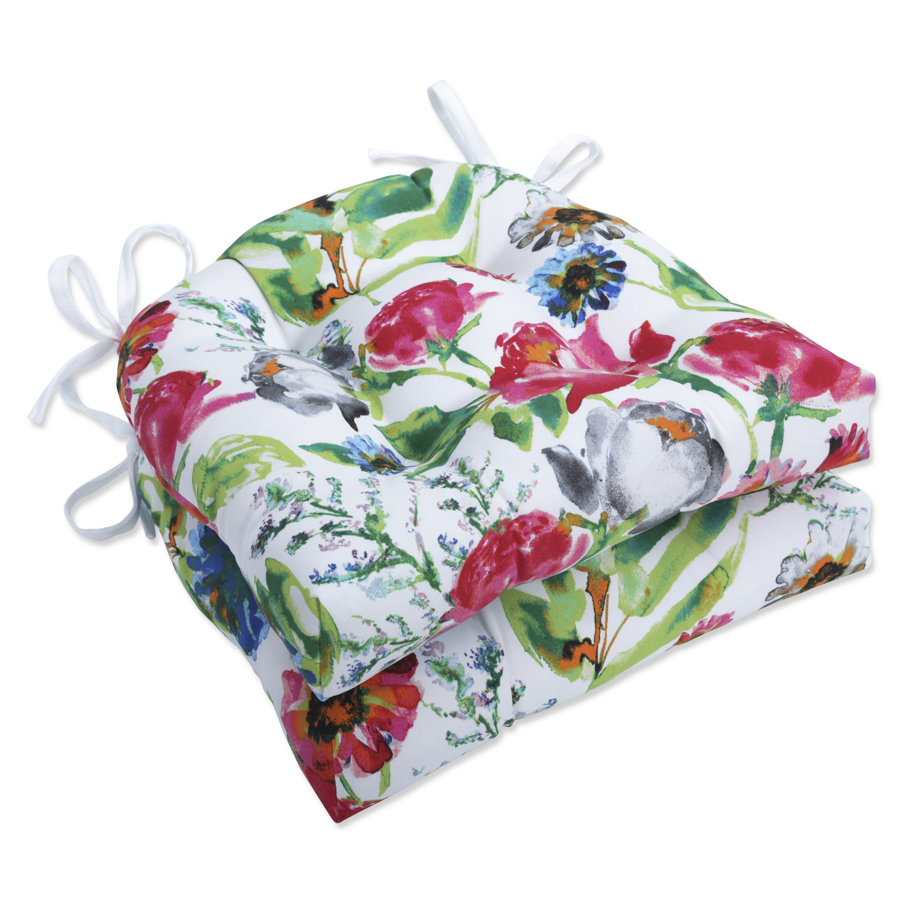 August Grove® Flower Mania Petunia Reversible Indoor/Outdoor Dining ...