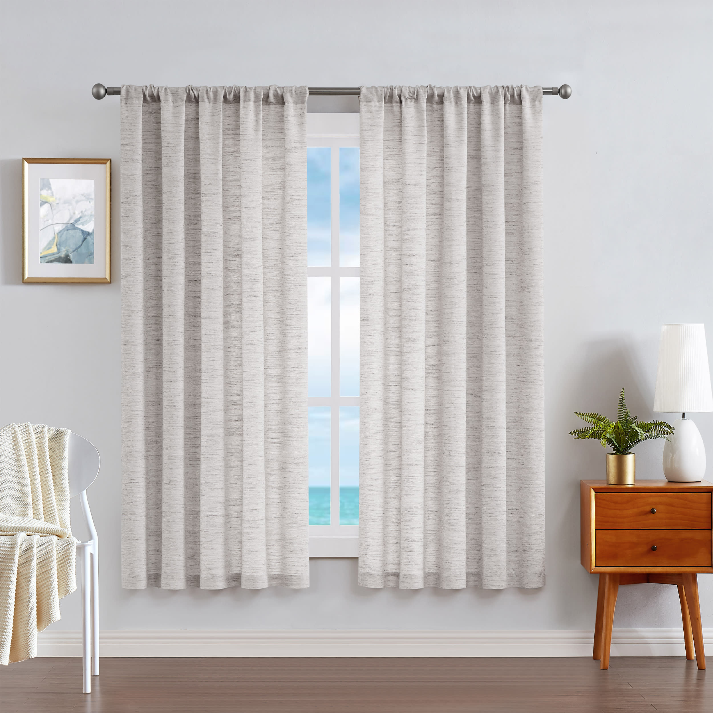 Nautica Light Filtering Rod Pocket Window Curtains Pair & Reviews | Wayfair