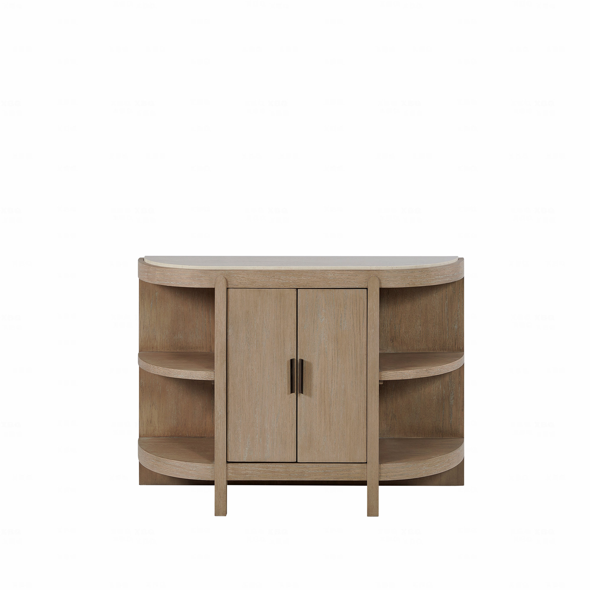 Hokku Designs Curved 2-Door Console Table, With Marble Top - Wayfair Canada