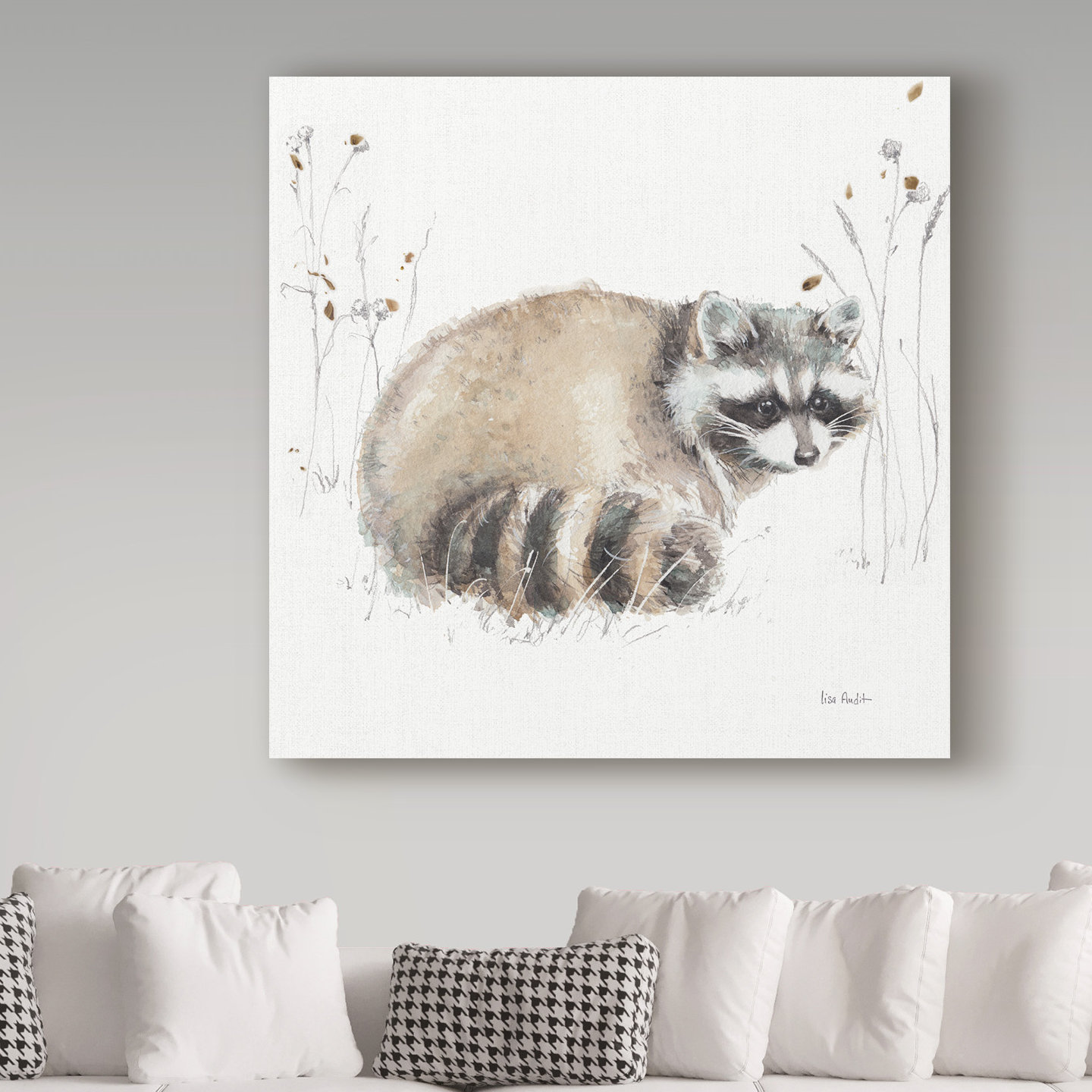 Millwood Pines 'Woodland Walk X Raccoon' Acrylic Painting Print on ...