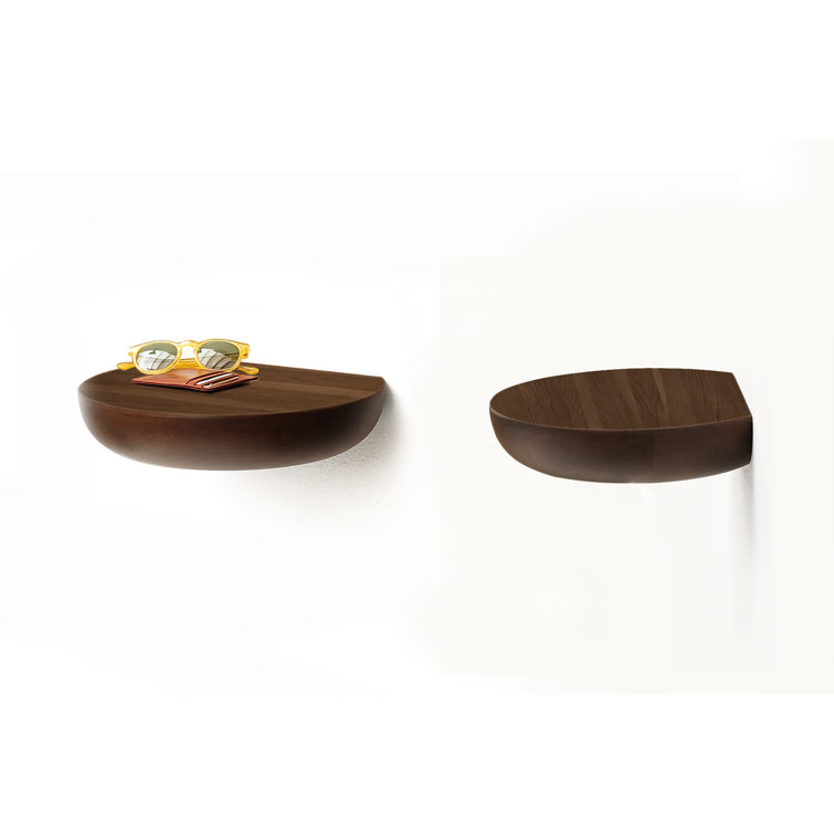 Nomon Circle Solid Wood Floating Shelf | Perigold