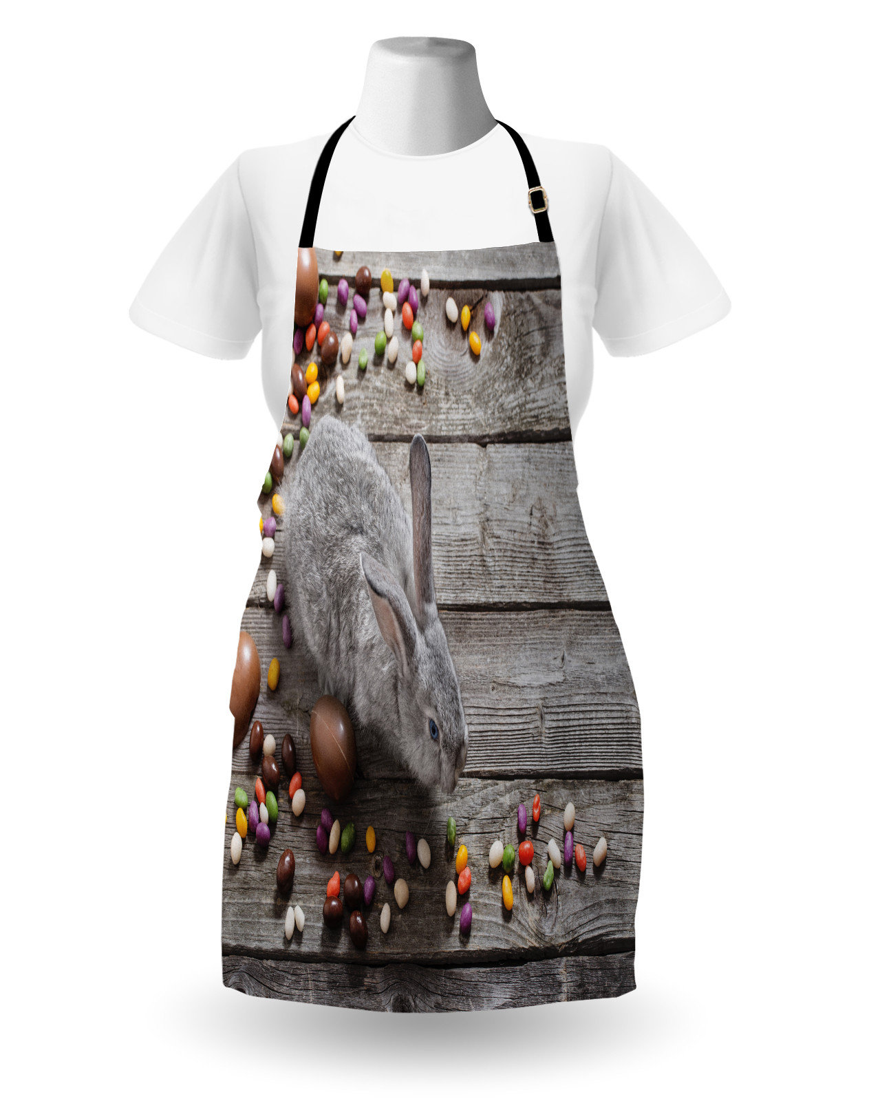 The Holiday Aisle® Easter Bunny Apron Unisex Rabbit Photo Adult Size ...