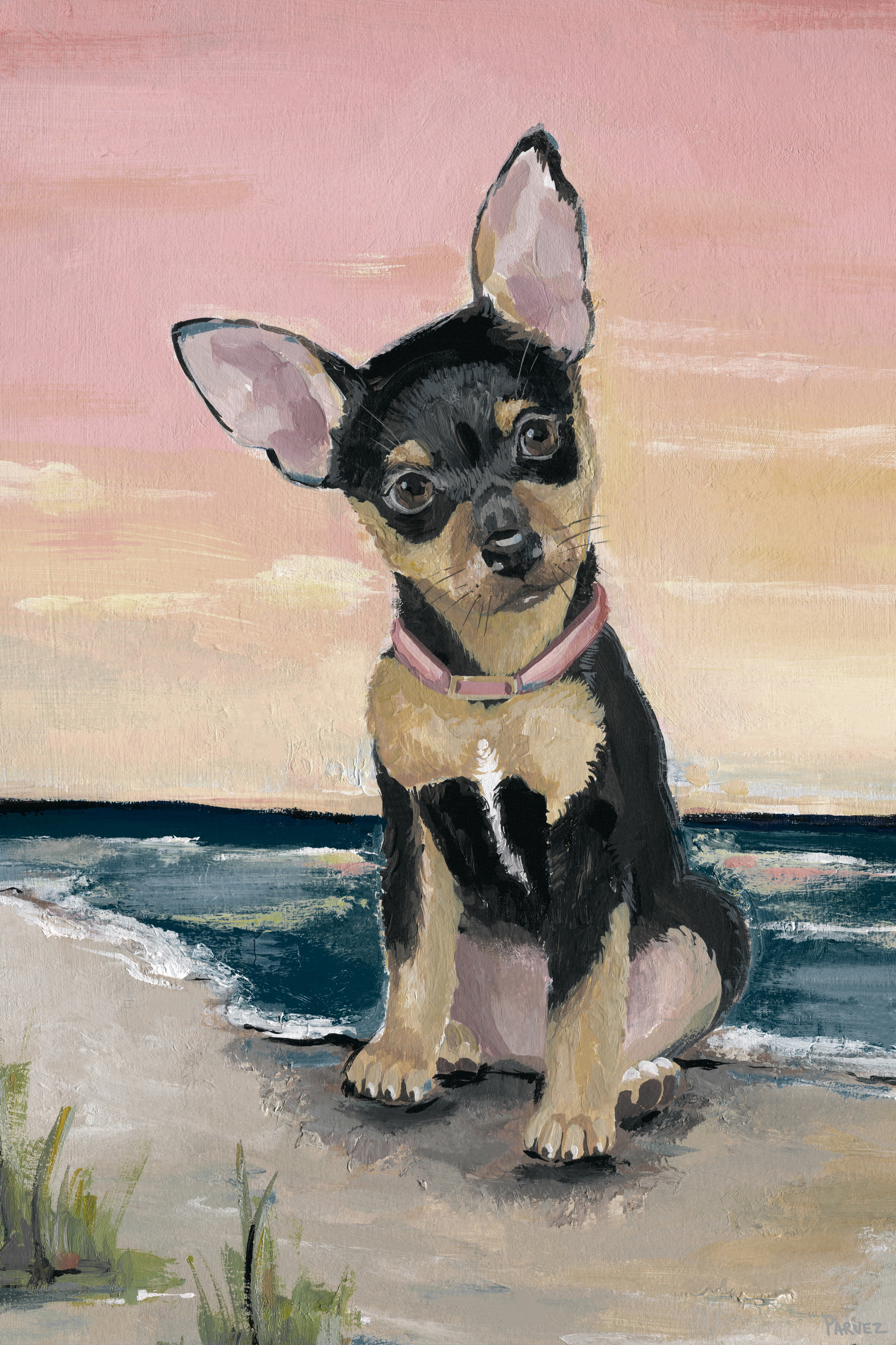 Wrought Studio 'Cute Little Dog' by Parvez Taj - Wrapped Canvas ...