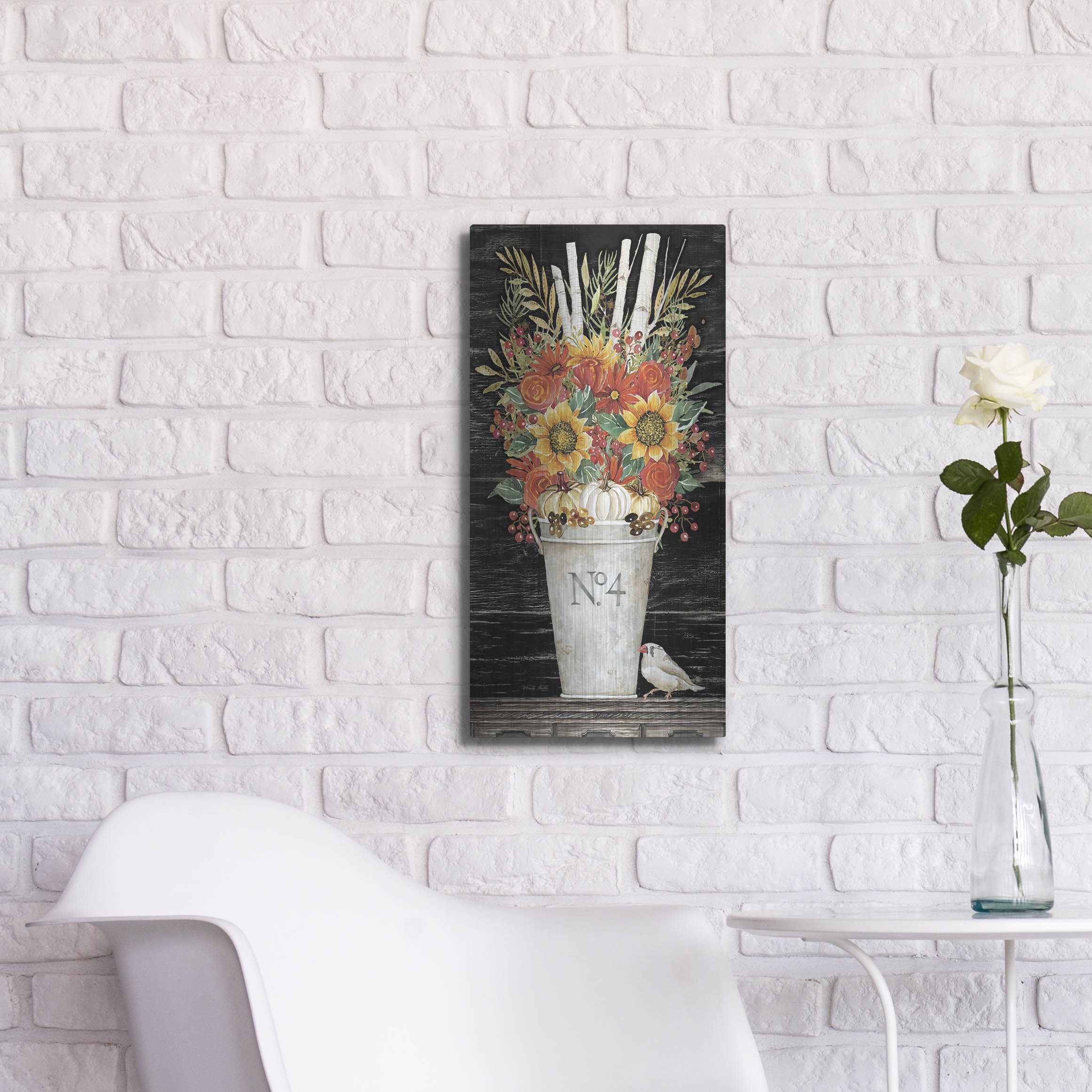Winston Porter " No. 4 Fall Flowers And Birch 2 " by Cindy Jacobs | Wayfair